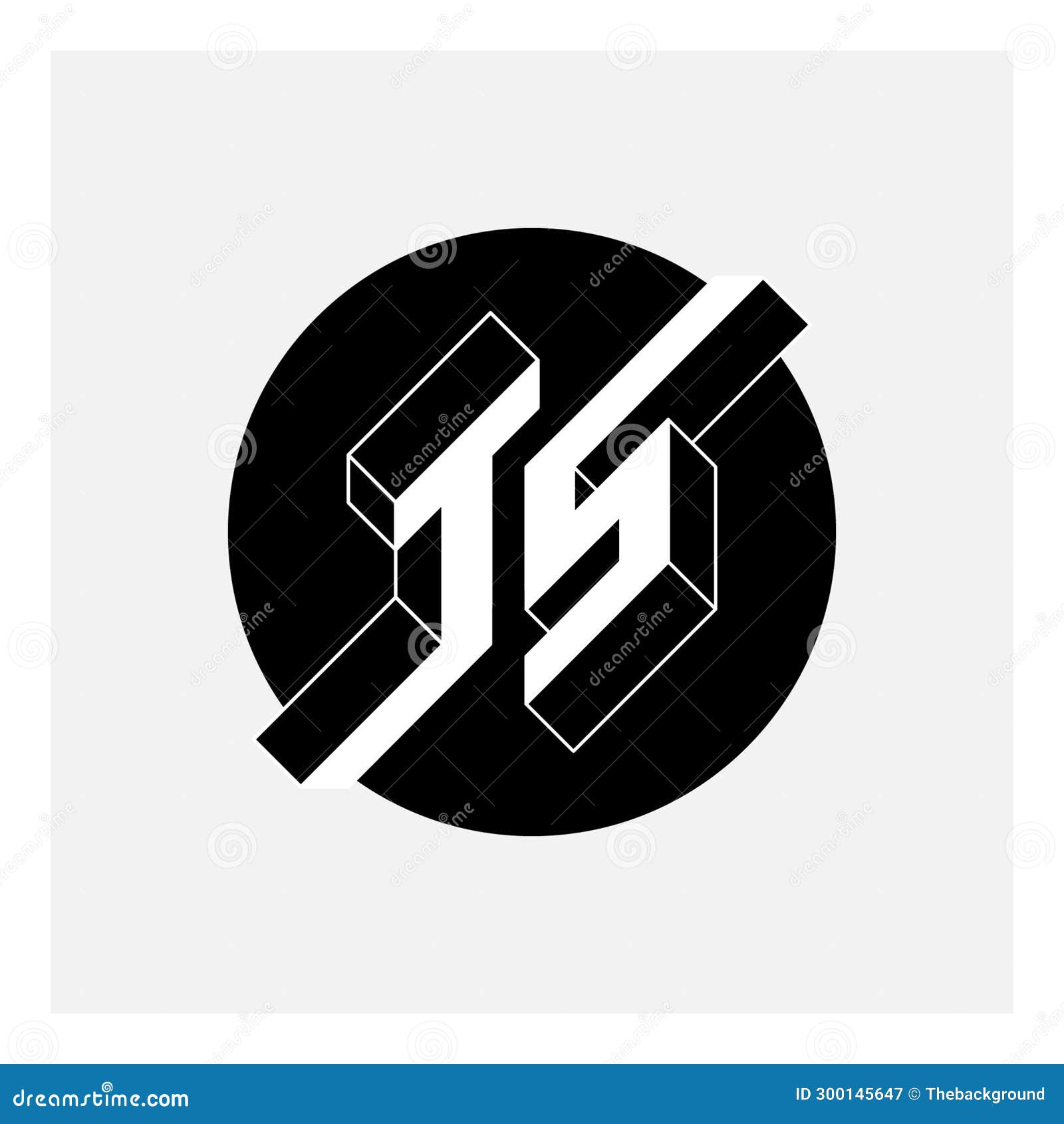 T And S - Monogram Or Logotype. Isometric 3d Font For Design. Three ...