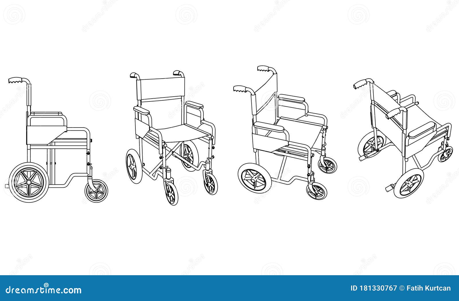 Wheelchair Design Medical Element Stock Illustration - Illustration of ...
