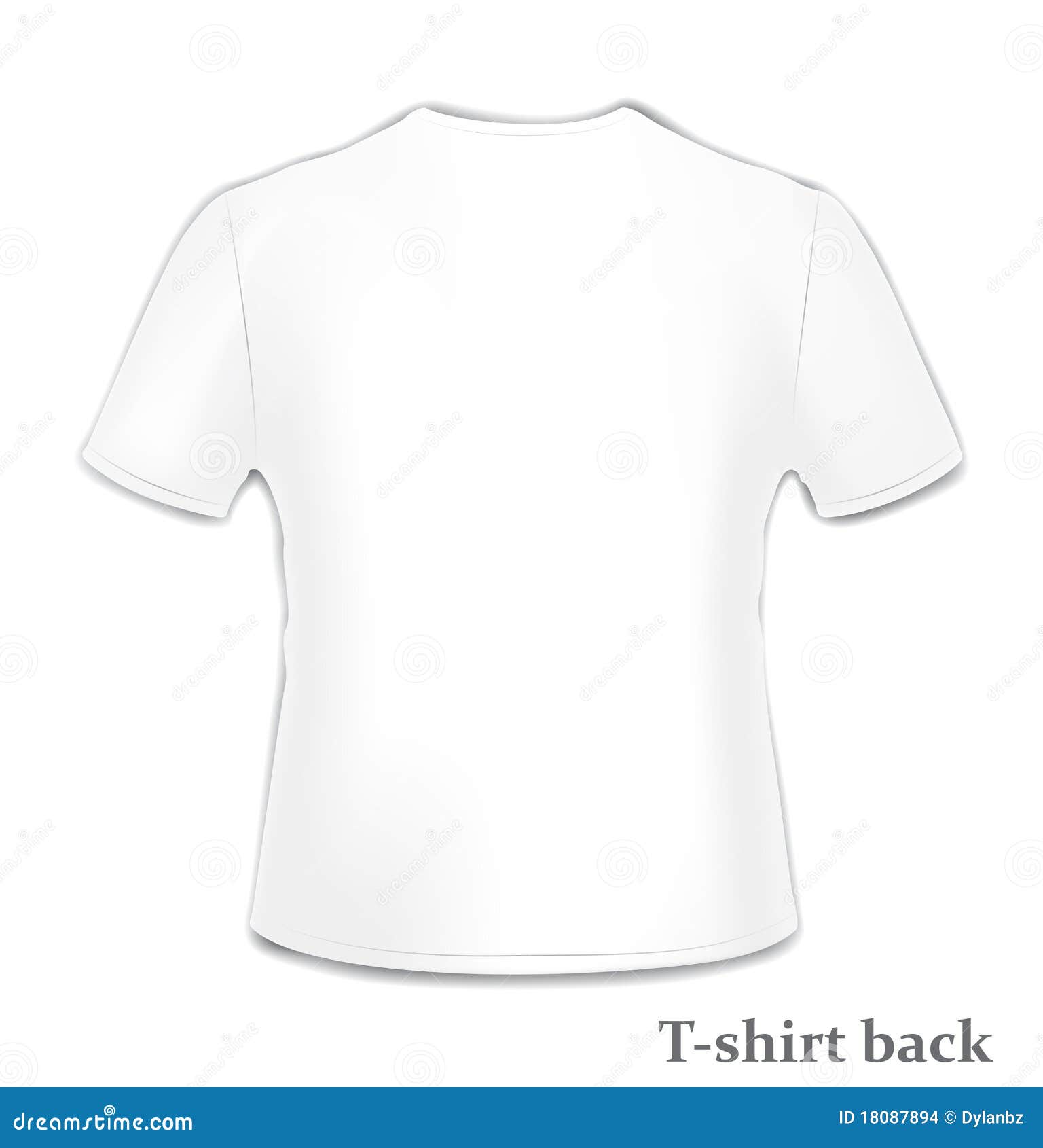 T-shirt back side stock vector. Illustration of back - 18087894