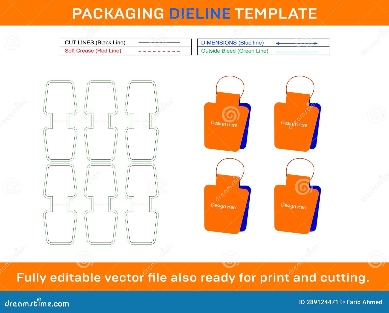 T-Shirt Card Display Dieline Template Stock Vector - Illustration of ...