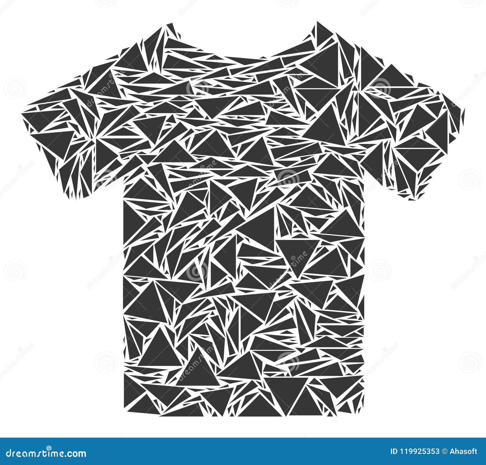 T-Shirt Collage of Triangles Stock Vector - Illustration of organized ...
