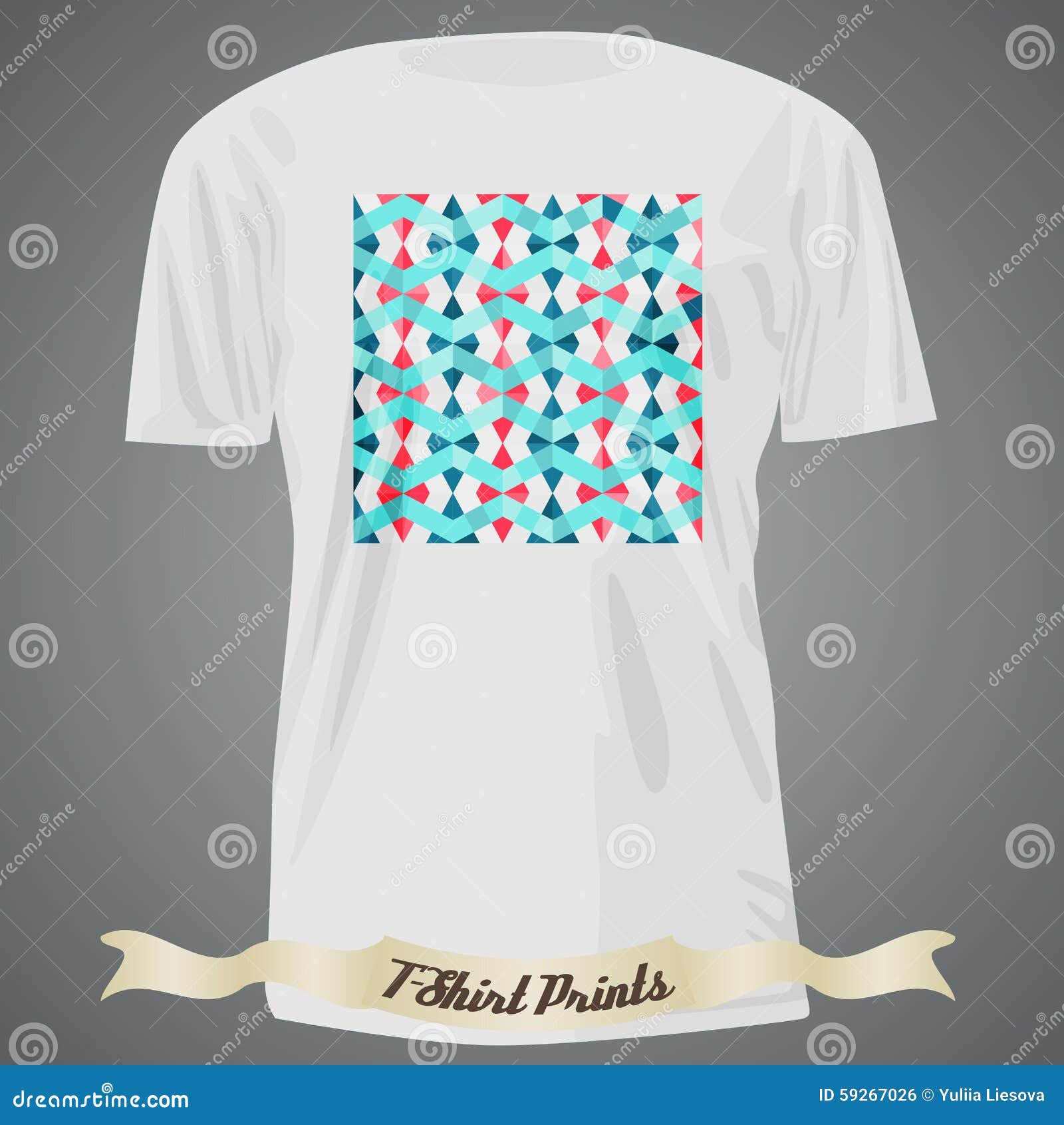 T-shirt Design with Abstract Pattern Stock Vector - Illustration of ...