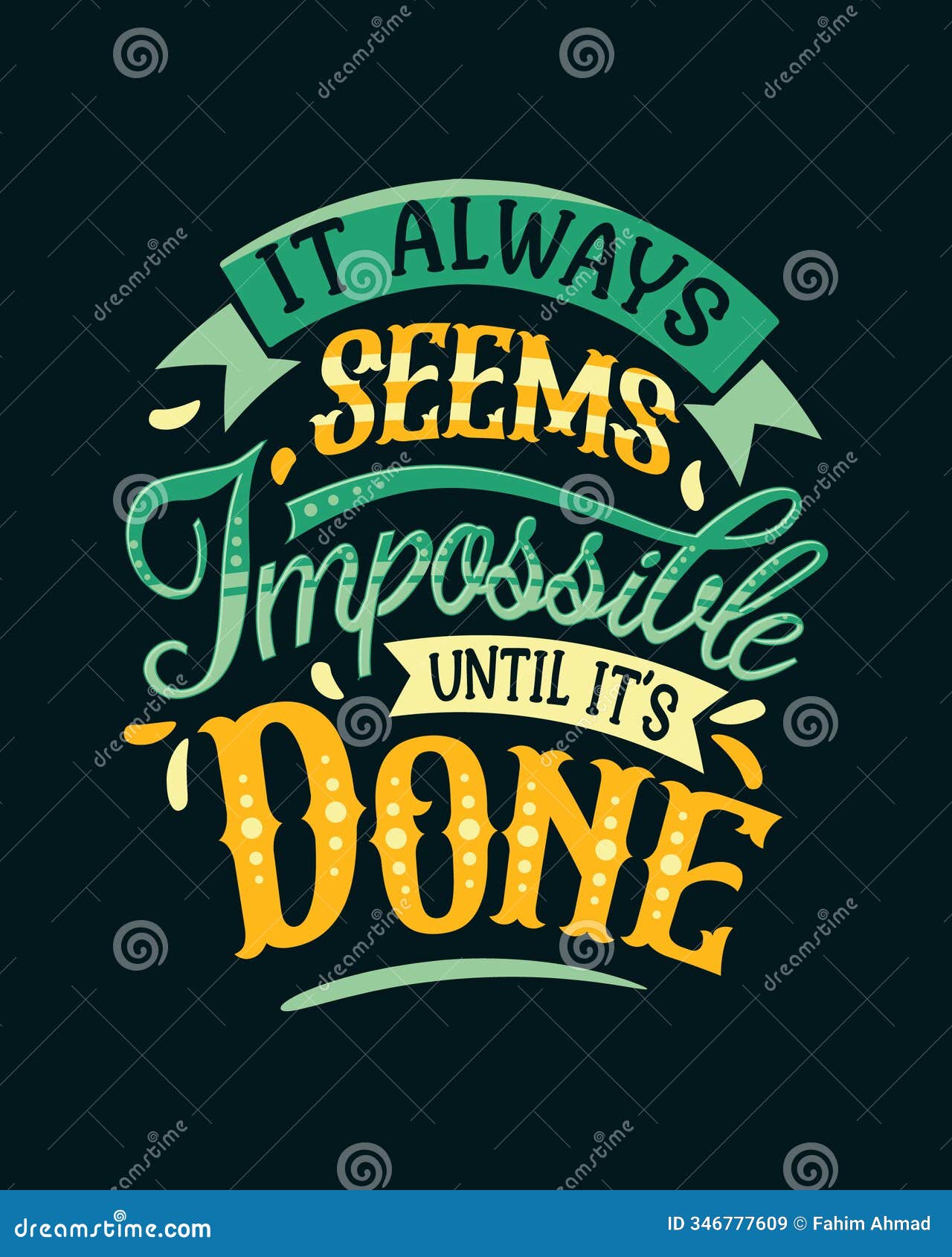 Typography Lettering T Shirt Vector Design Template Stock Illustration ...