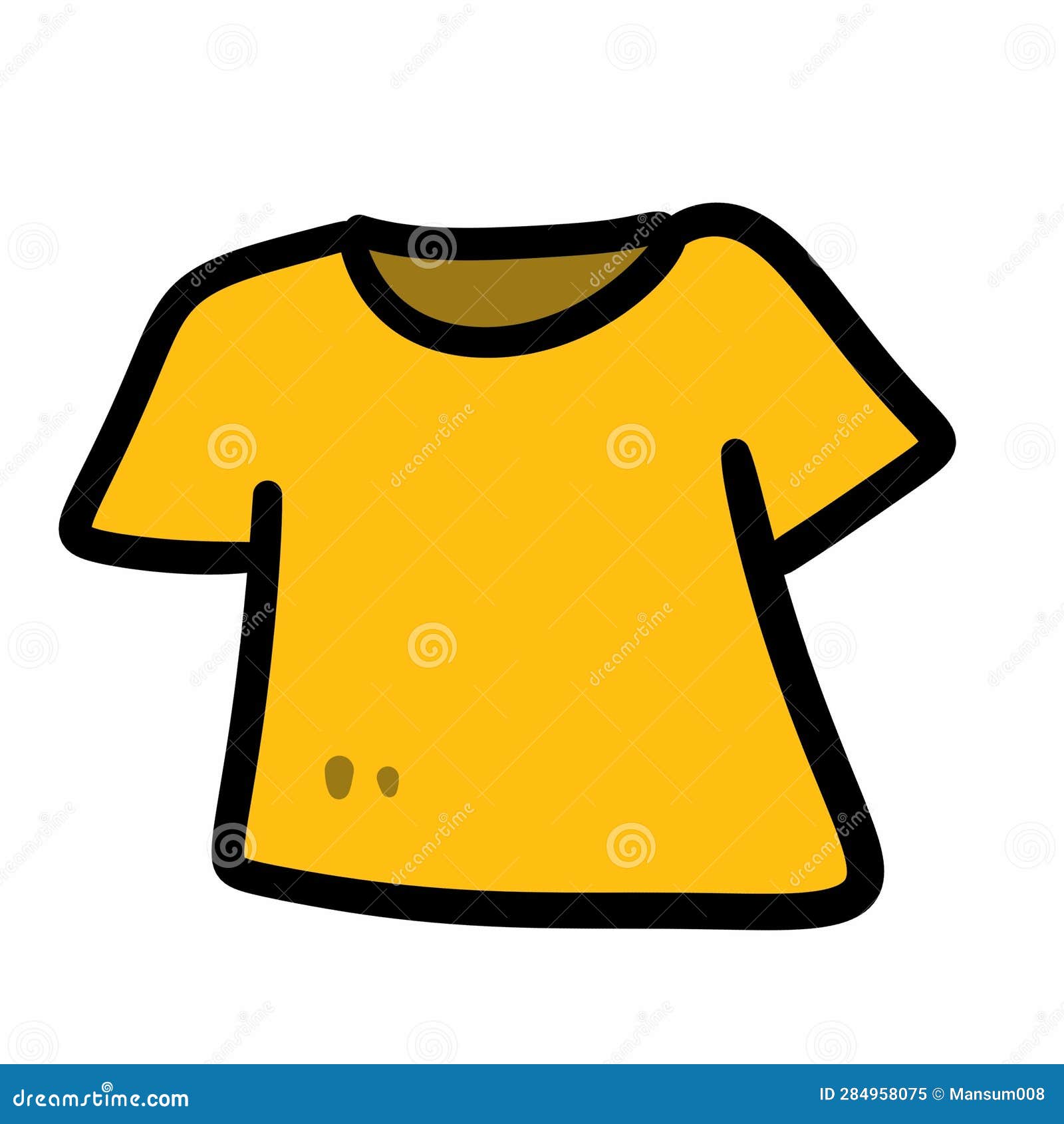 T - Shirt Icon Cartoon Illustration Stock Illustration - Illustration ...