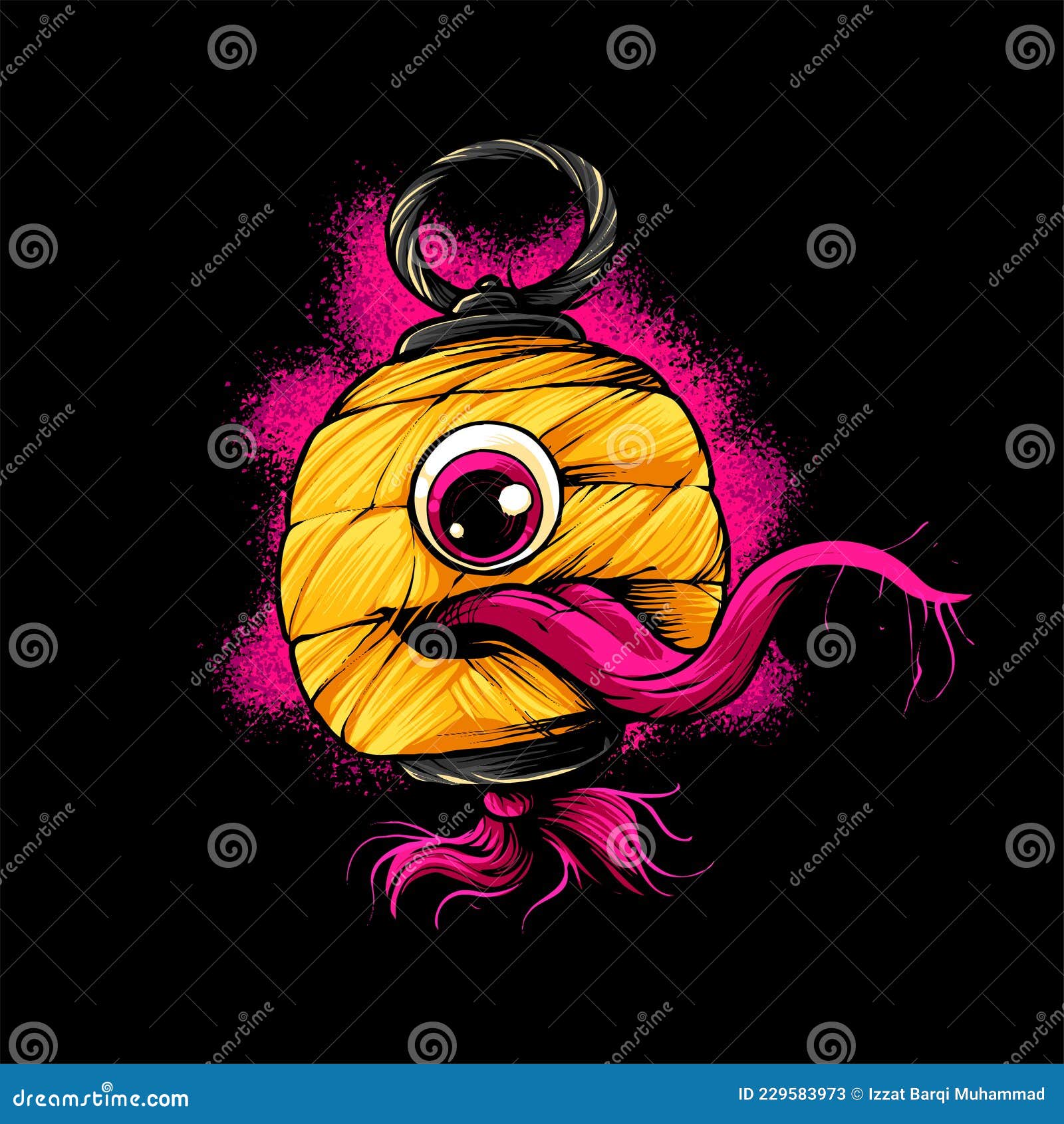 Ghost Lantern Chochin-obake Illustration Stock Vector - Illustration of ...