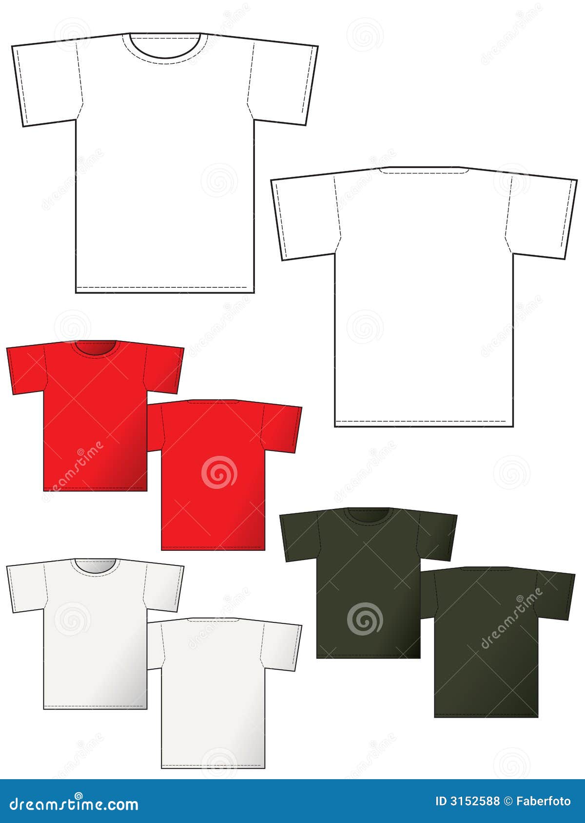 T-shirt Layout Back and Front Stock Vector - Illustration of wear ...