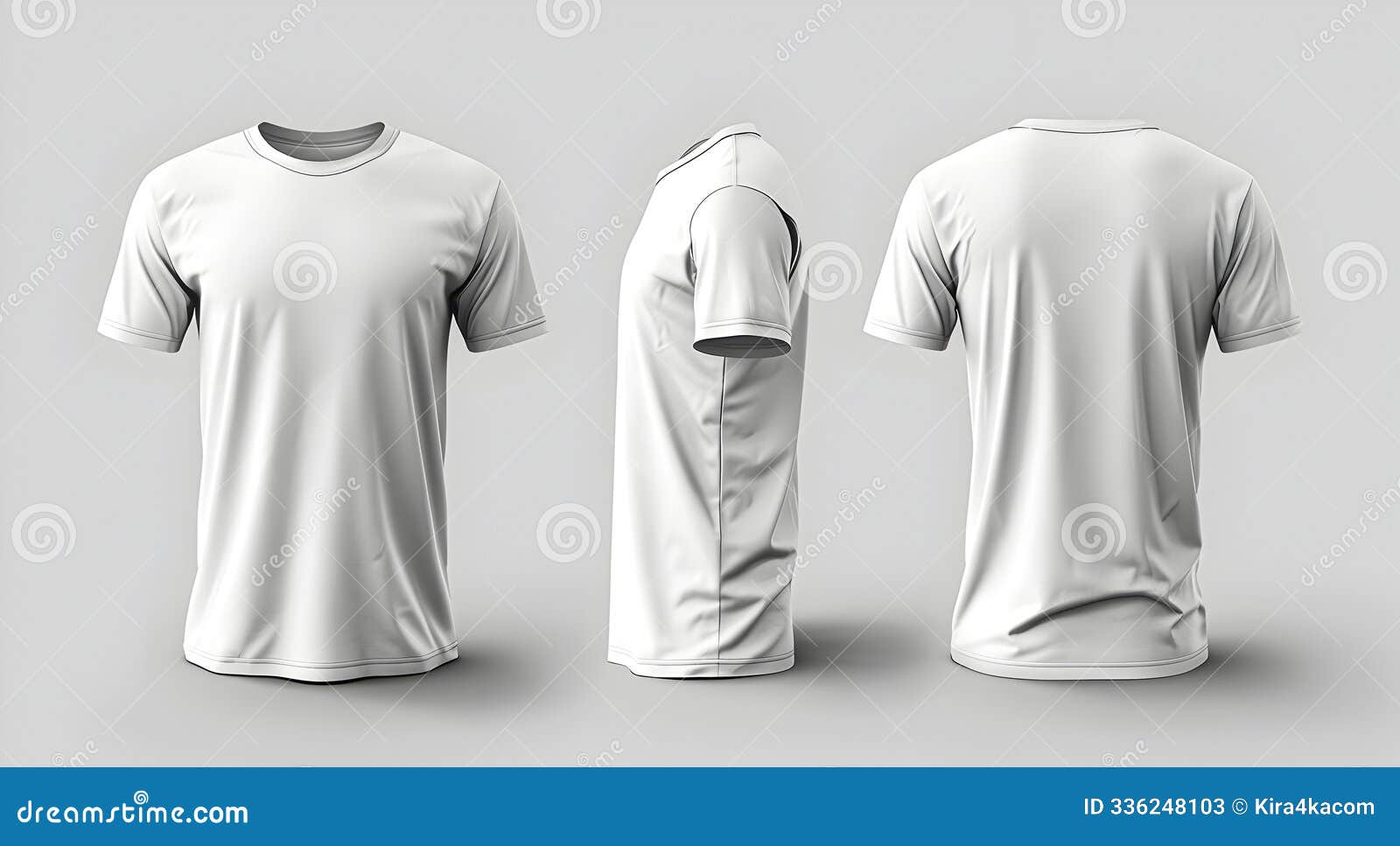 T-shirt Layout. White Blank T-shirt Front and Back Views Stock Image ...
