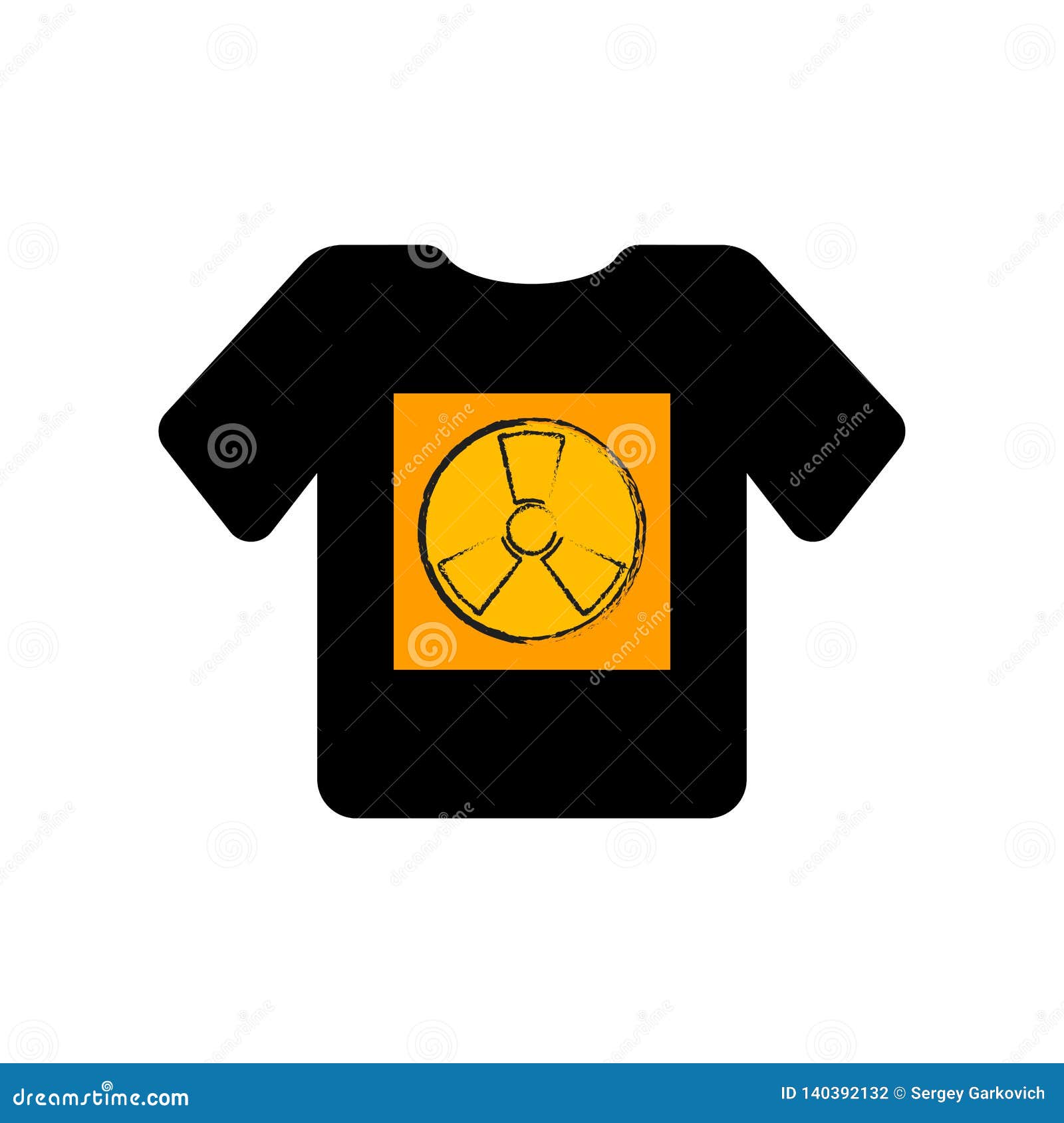 T-shirt with Pattern Isolated on White Background. Vector Flat Design ...