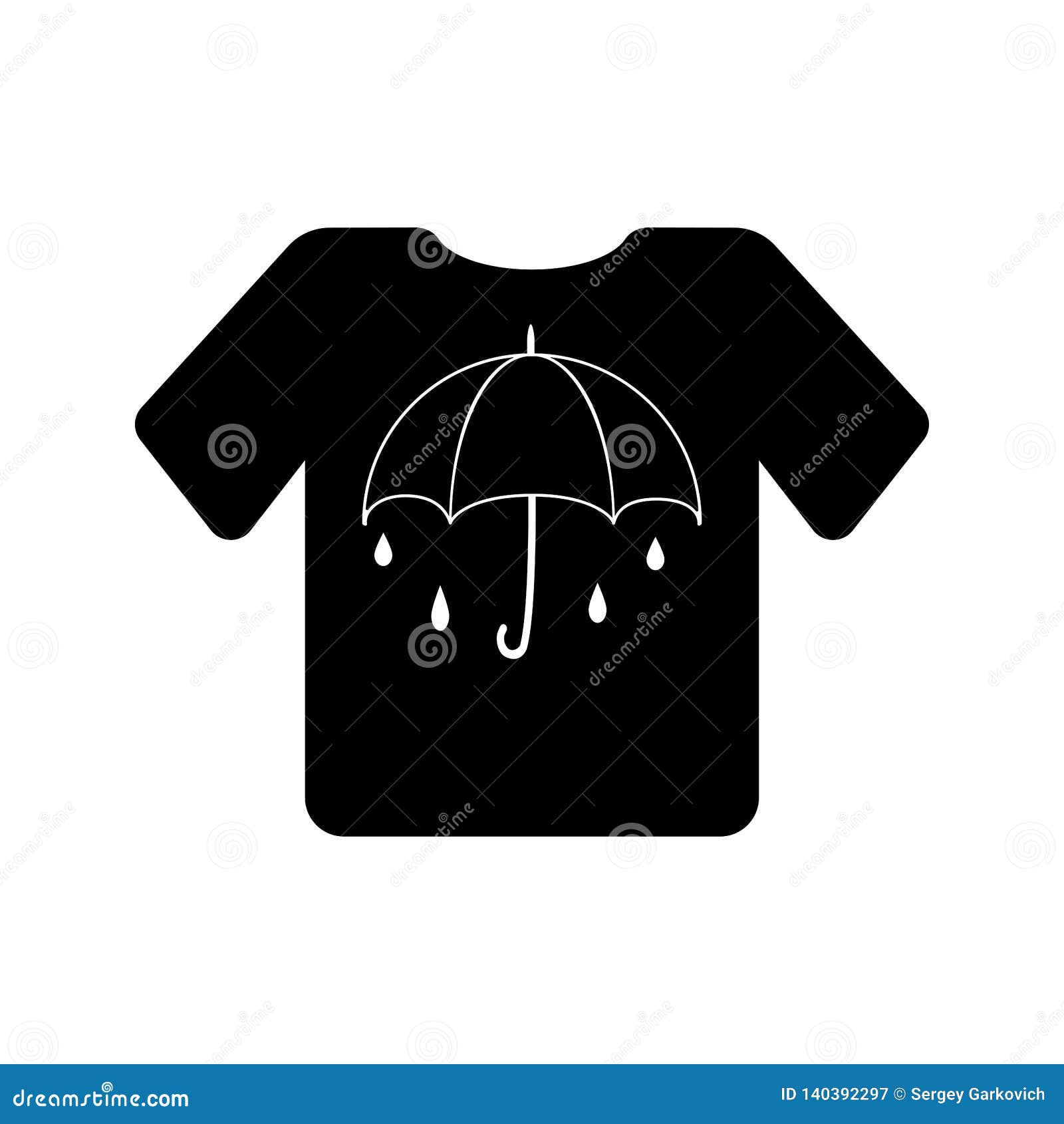 T-shirt with Pattern Isolated on White Background. Vector Flat Design ...