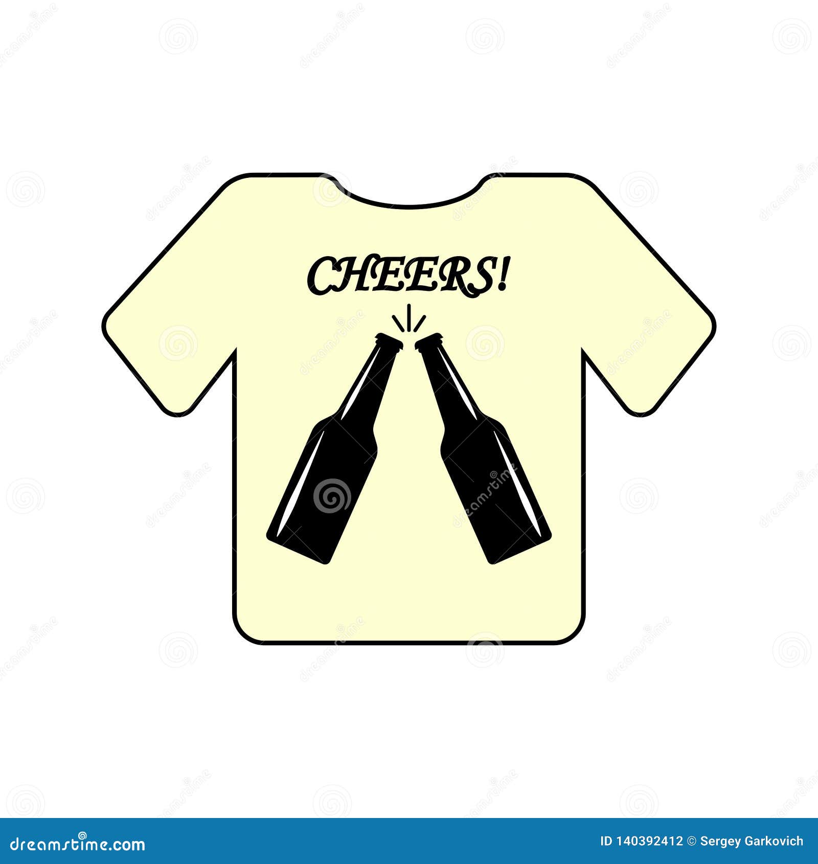 T-shirt with Pattern Isolated on White Background Stock Vector ...