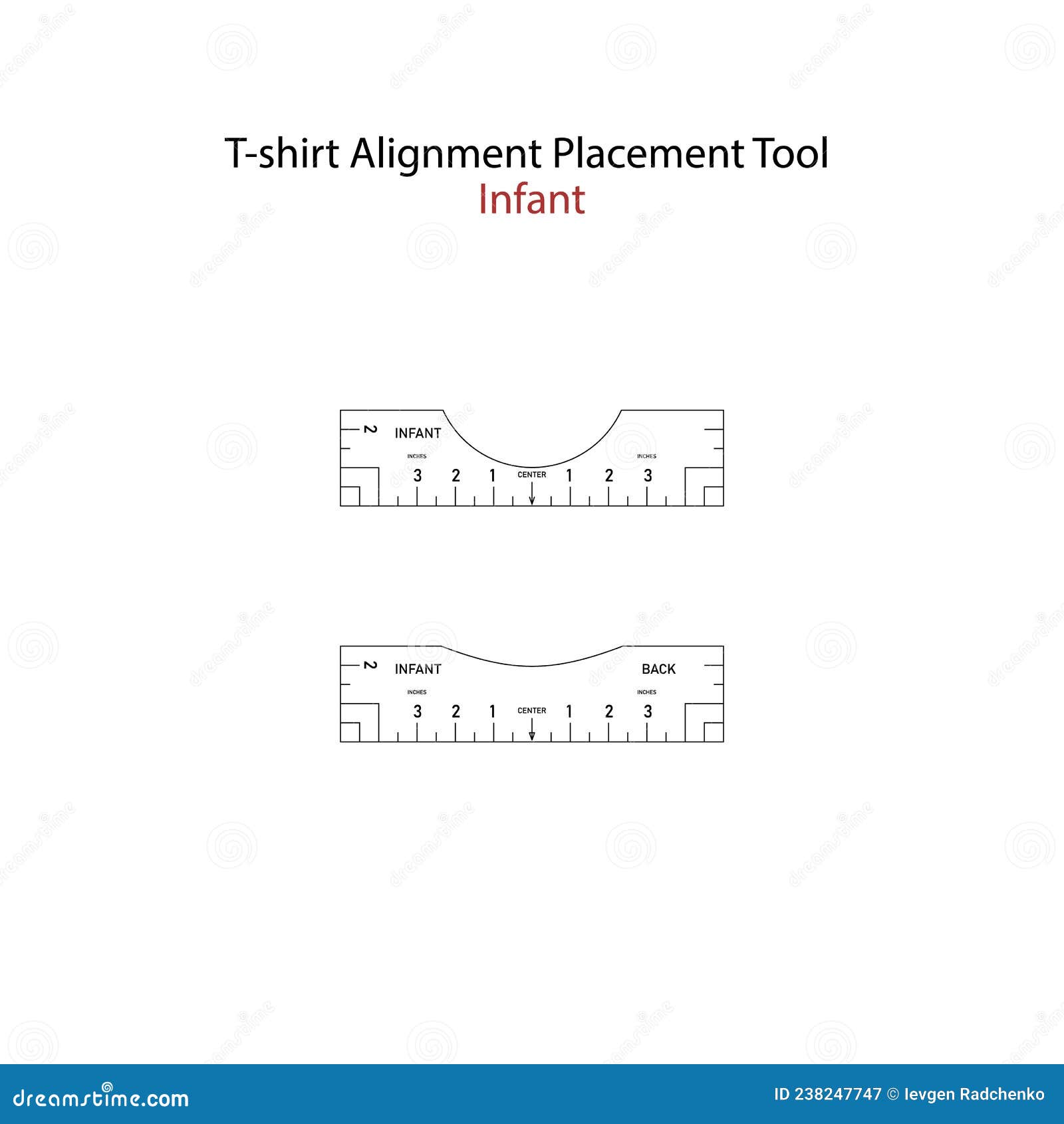 T Shirt Ruler Bundle. T-shirt Alignment Placement Tool Infant - Front ...