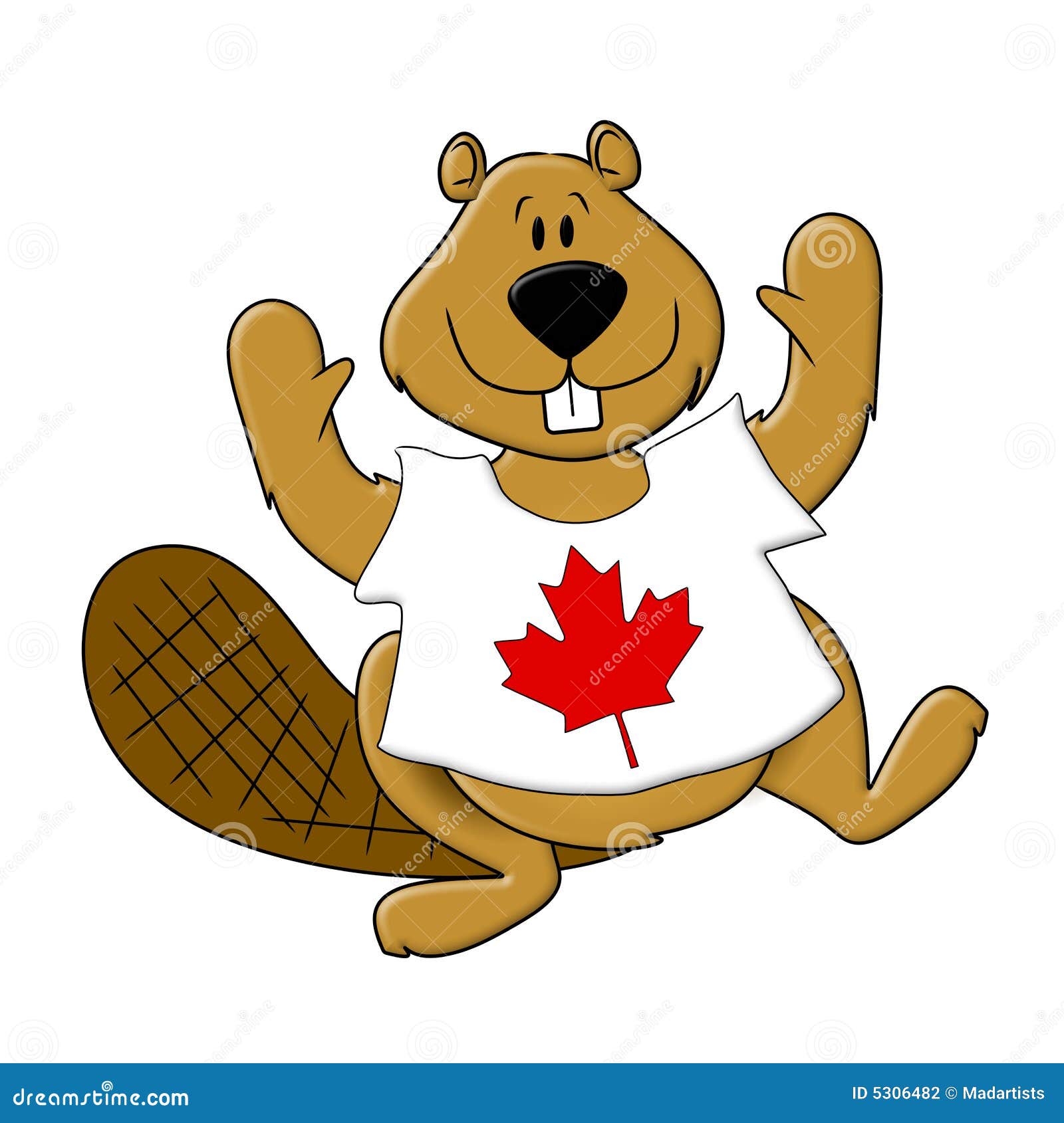 T-shirt S'usant De Castor De Jour Du Canada Illustration Stock ...