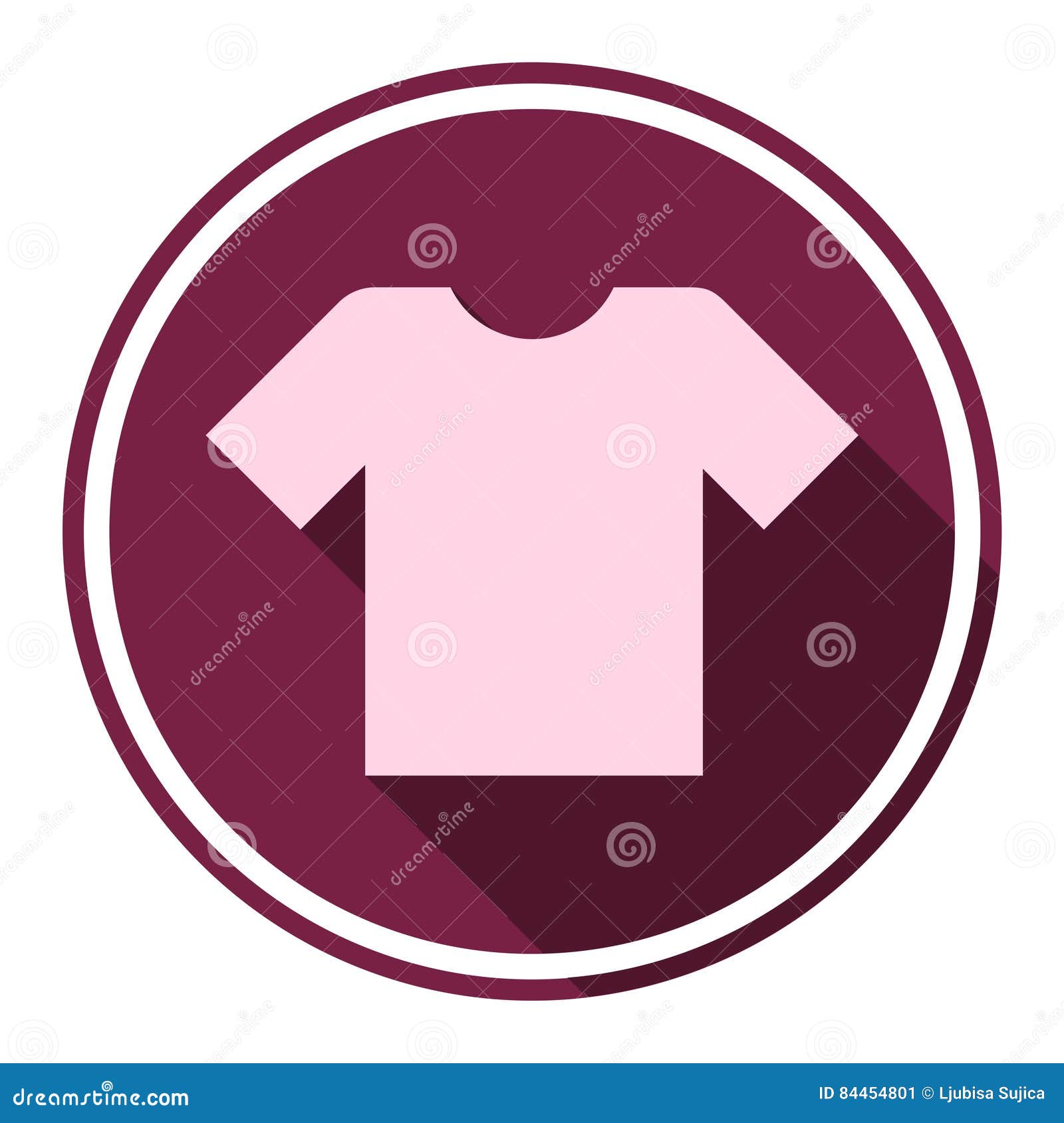 T-shirt Sign Icon, Clothes Symbol with Long Shadow Stock Vector ...