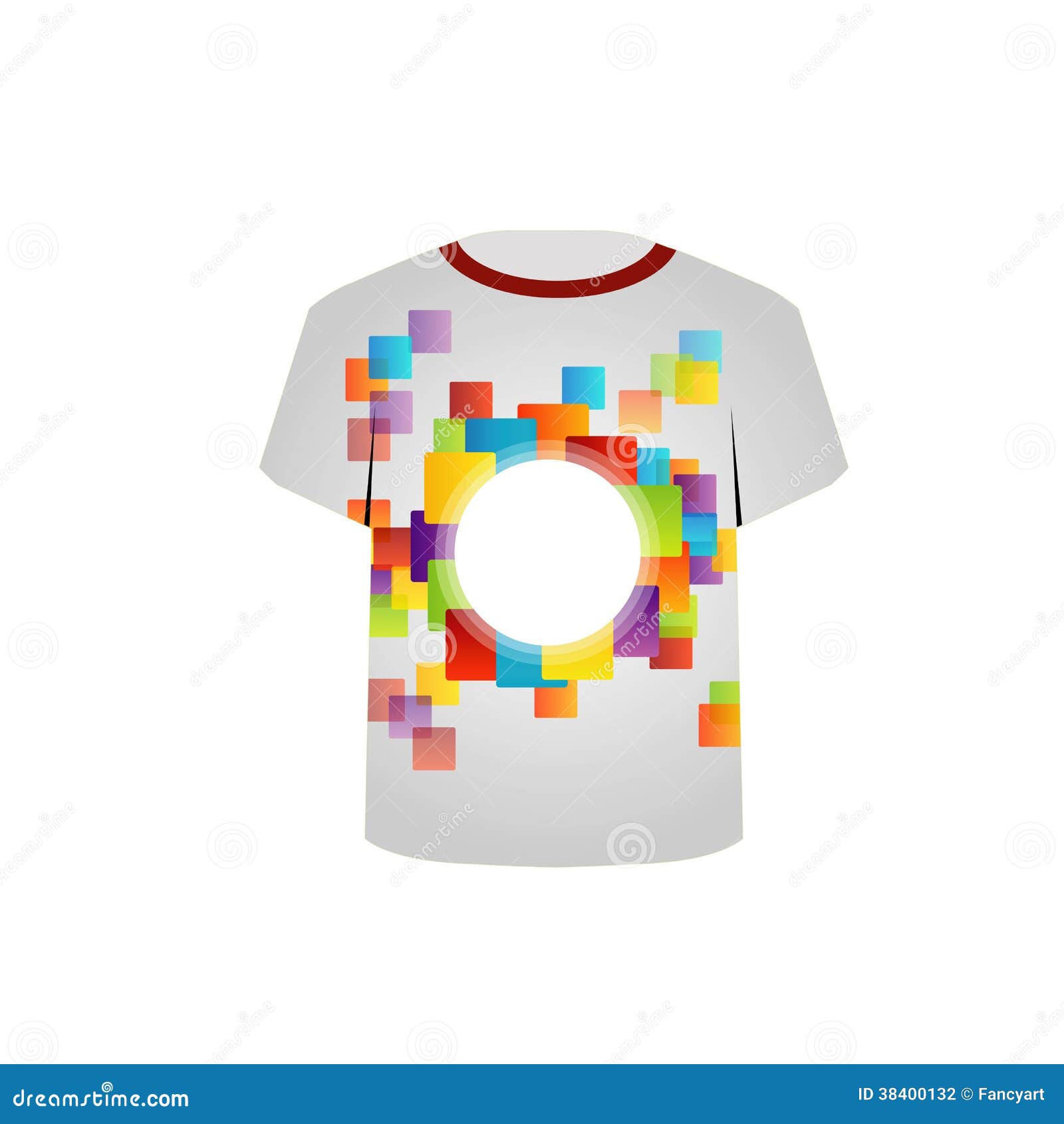T Shirt Template with Colorful Pattern Graphic Stock Illustration ...