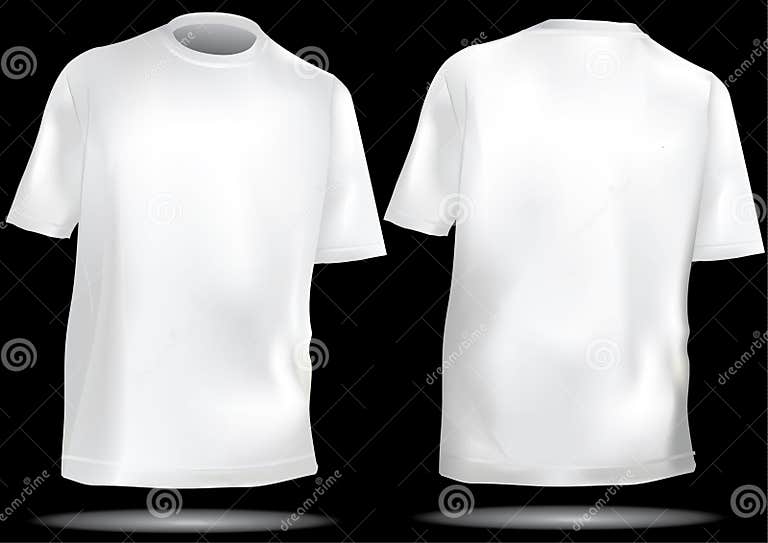 T Shirt Template with Front and Back Stock Vector - Illustration of ...