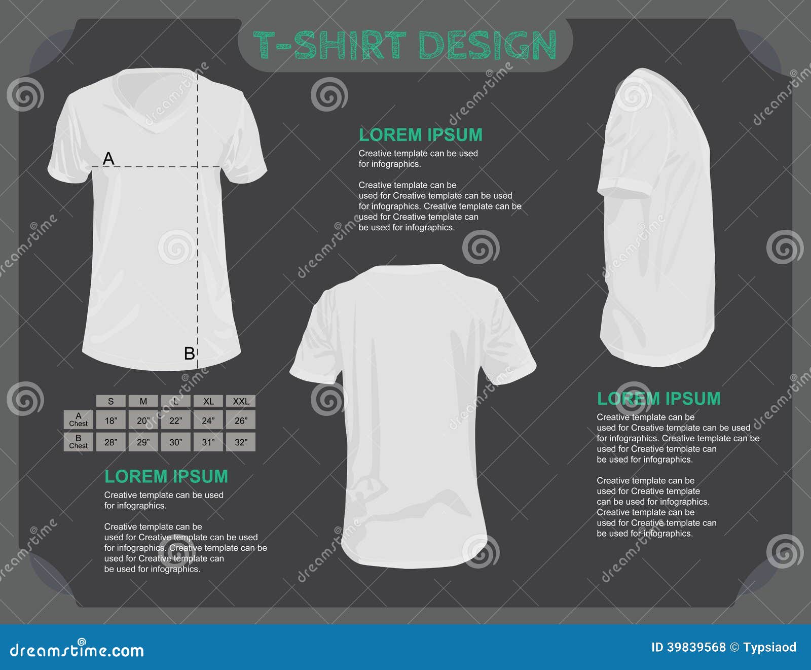 T-Shirt template. stock vector. Illustration of male - 39839568