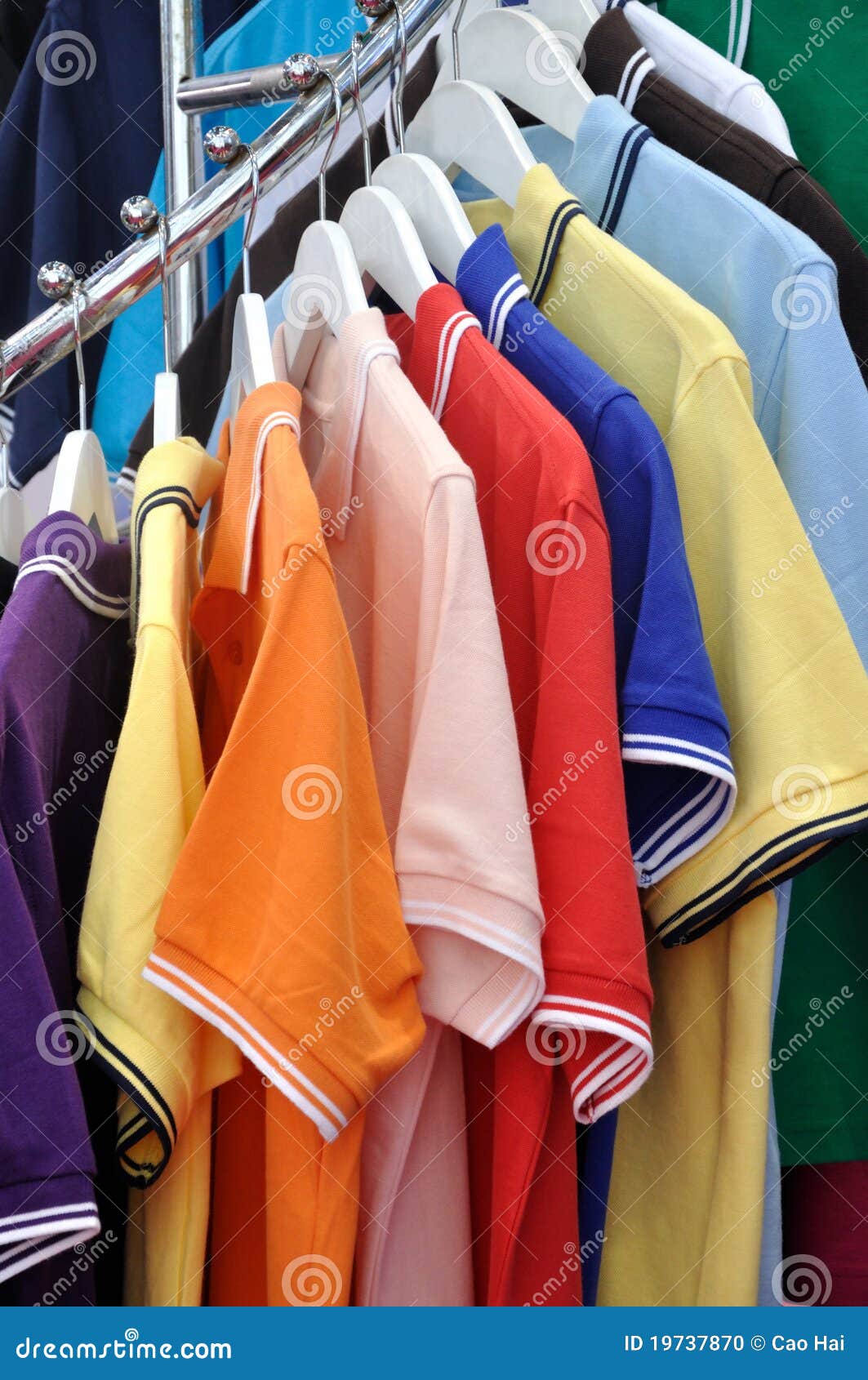T-shirt in various color stock photo. Image of clothes - 19737870