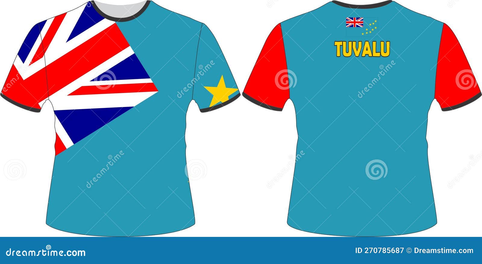 T Shirts Design with Tuvalu Flag Vectors Stock Vector - Illustration of ...