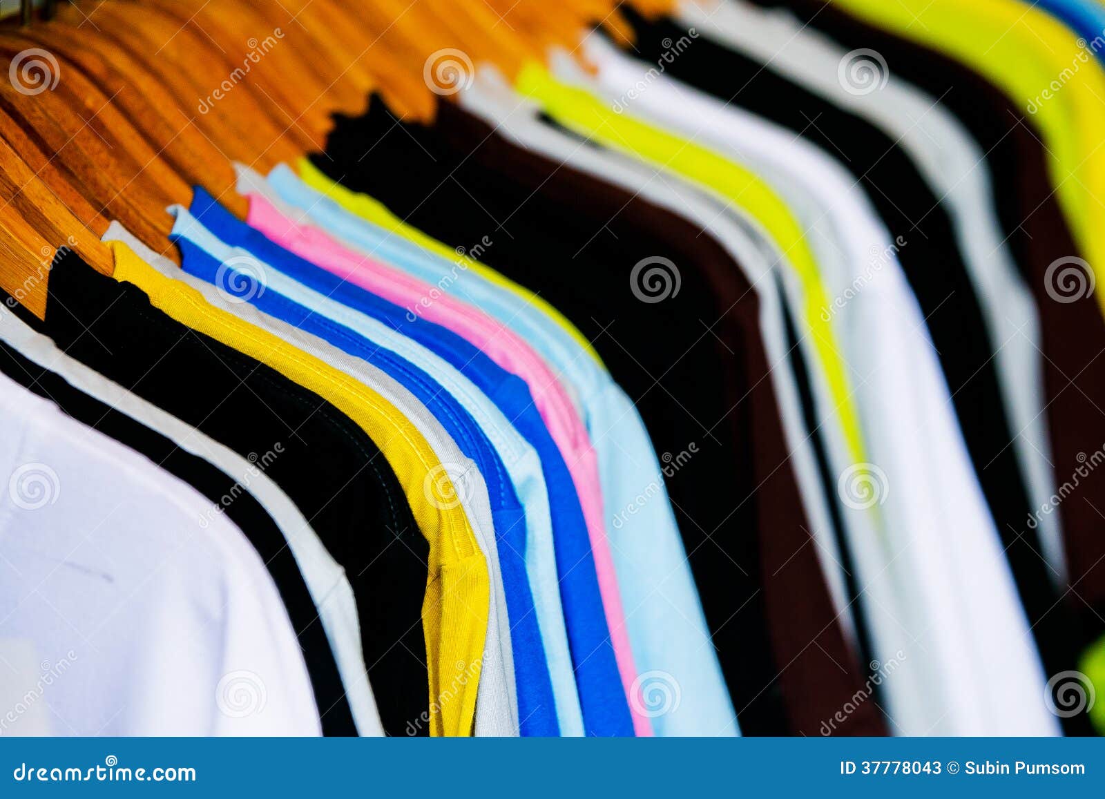 T-shirts with Different Colors Stock Image - Image of closet ...