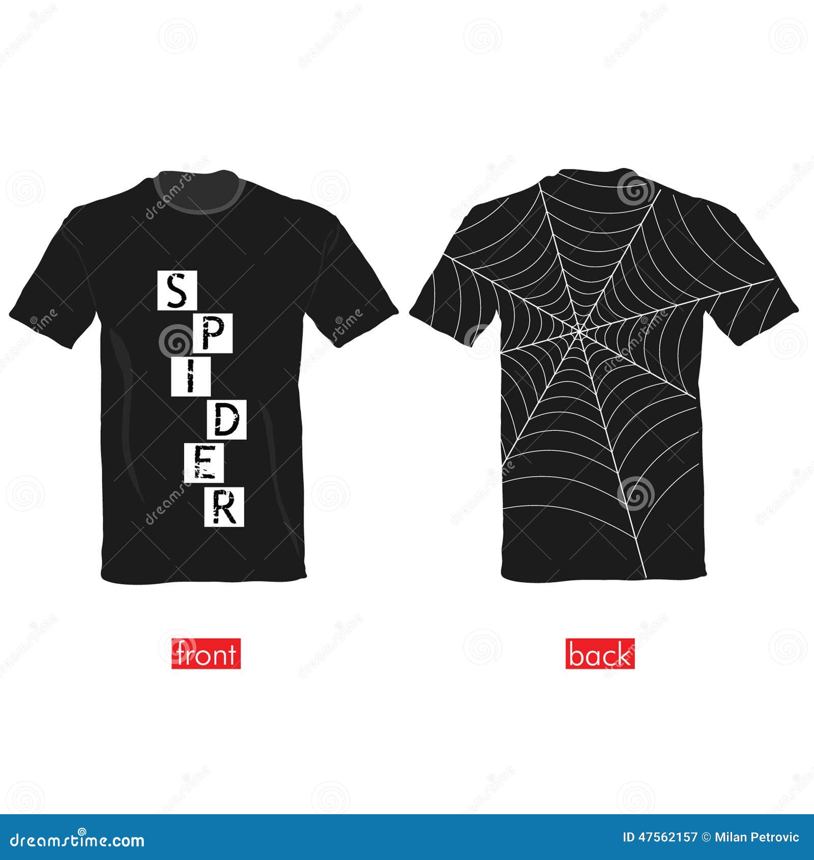 T-shirts with Spider Web on it Part Two Stock Vector - Illustration of ...