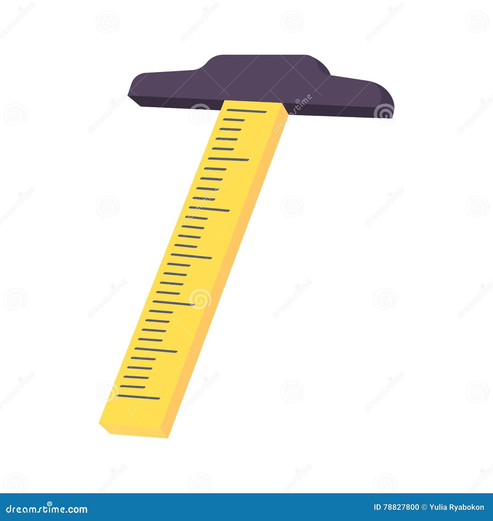 T Square Drafting Tool Icon, Cartoon Style Stock Vector - Illustration ...