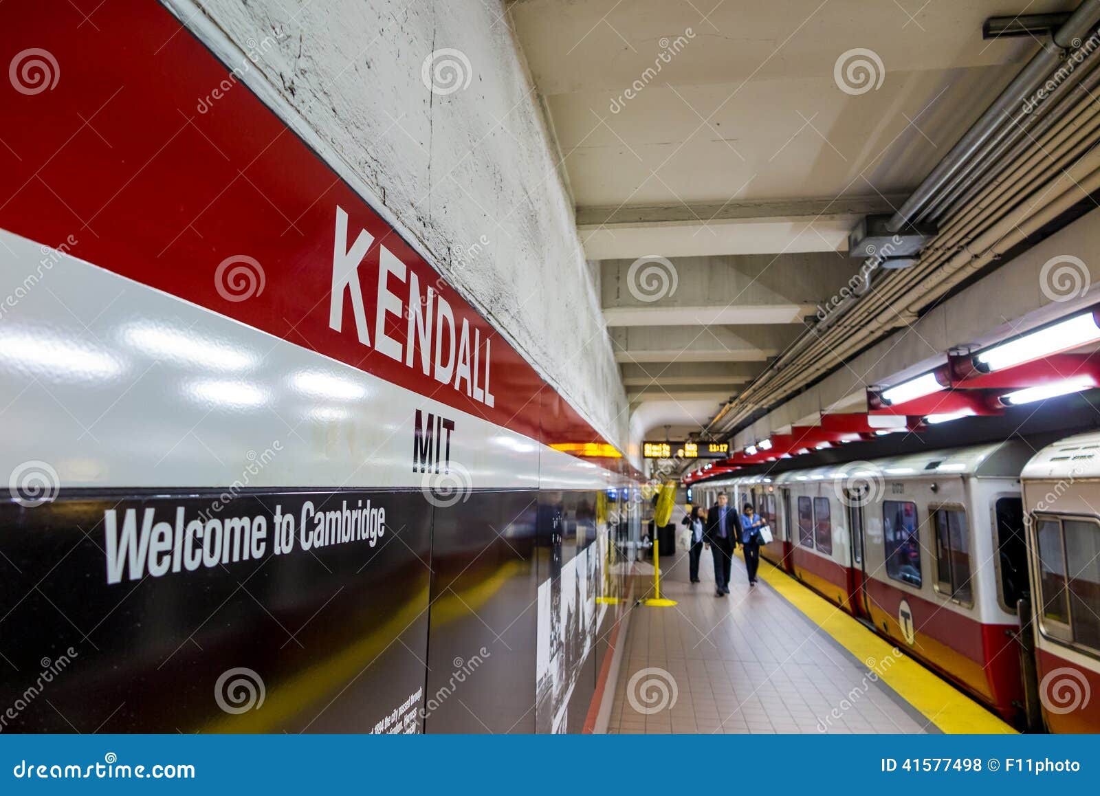 The T Subway Red Line Station in Boston Editorial Stock Photo - Image ...