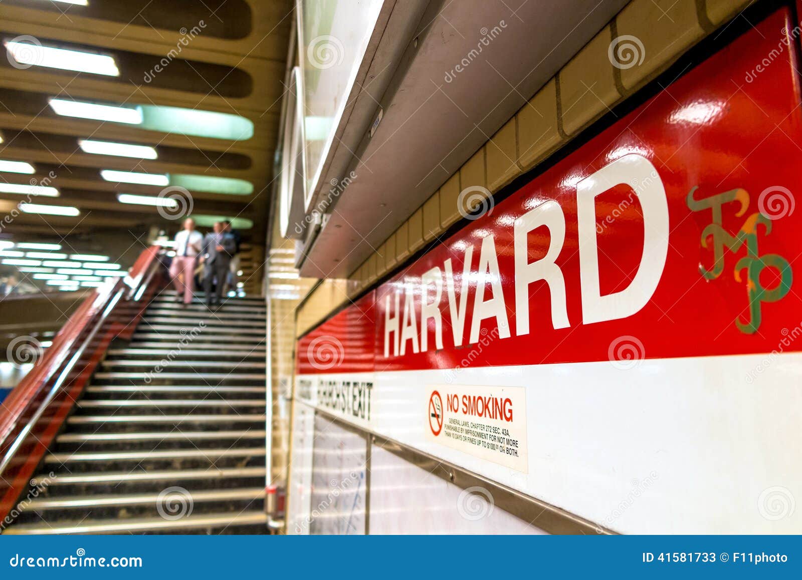 The T Subway Red Line Station In Boston Editorial Stock Photo - Image ...