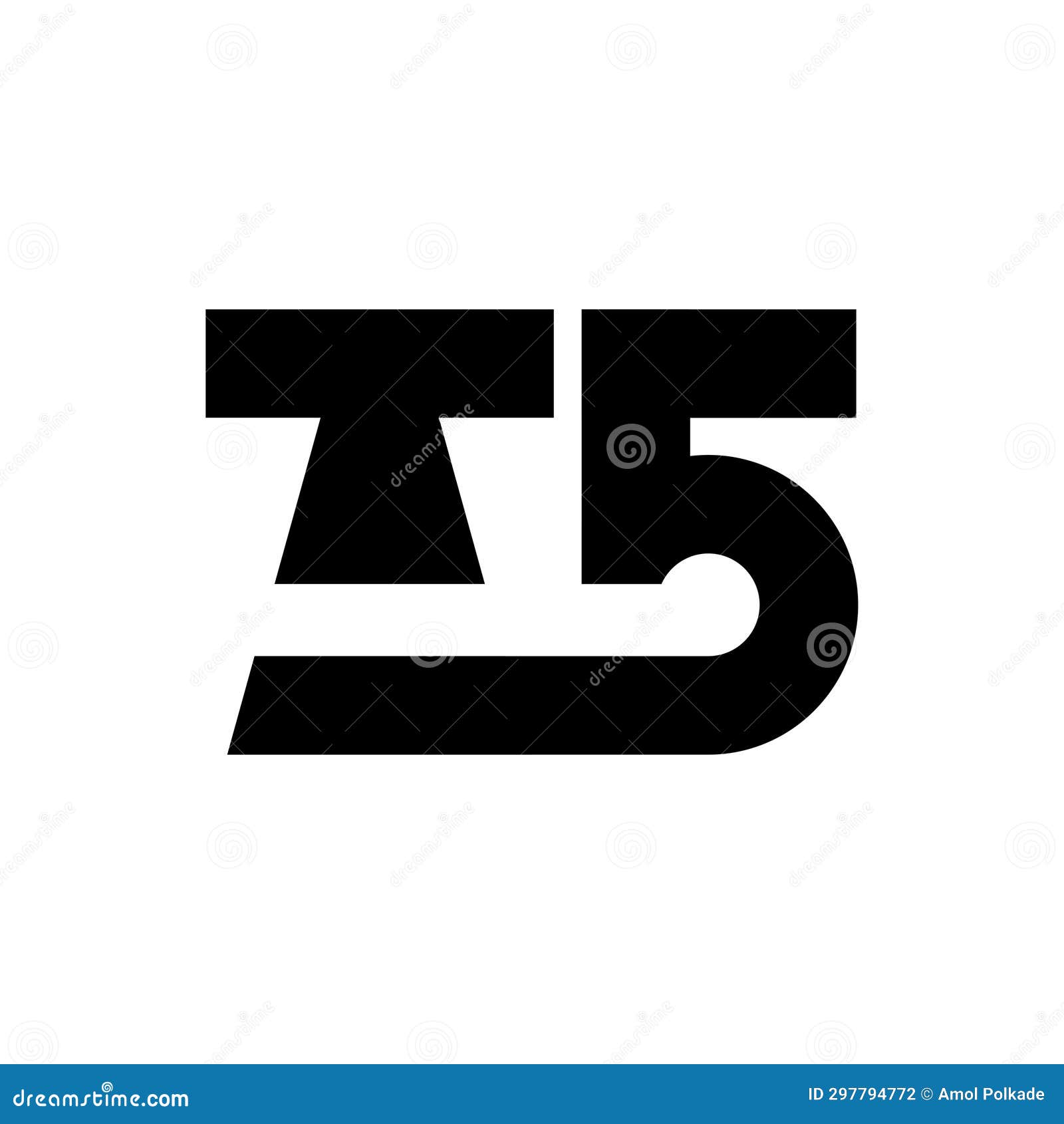 T5 Typography Vector Monogram Illustration Stock Illustration ...