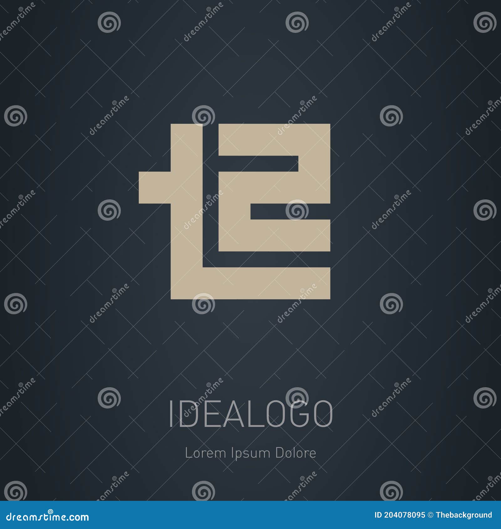 T2 - Vector Design Element or Icon. Initial Monogram Logotype Stock ...