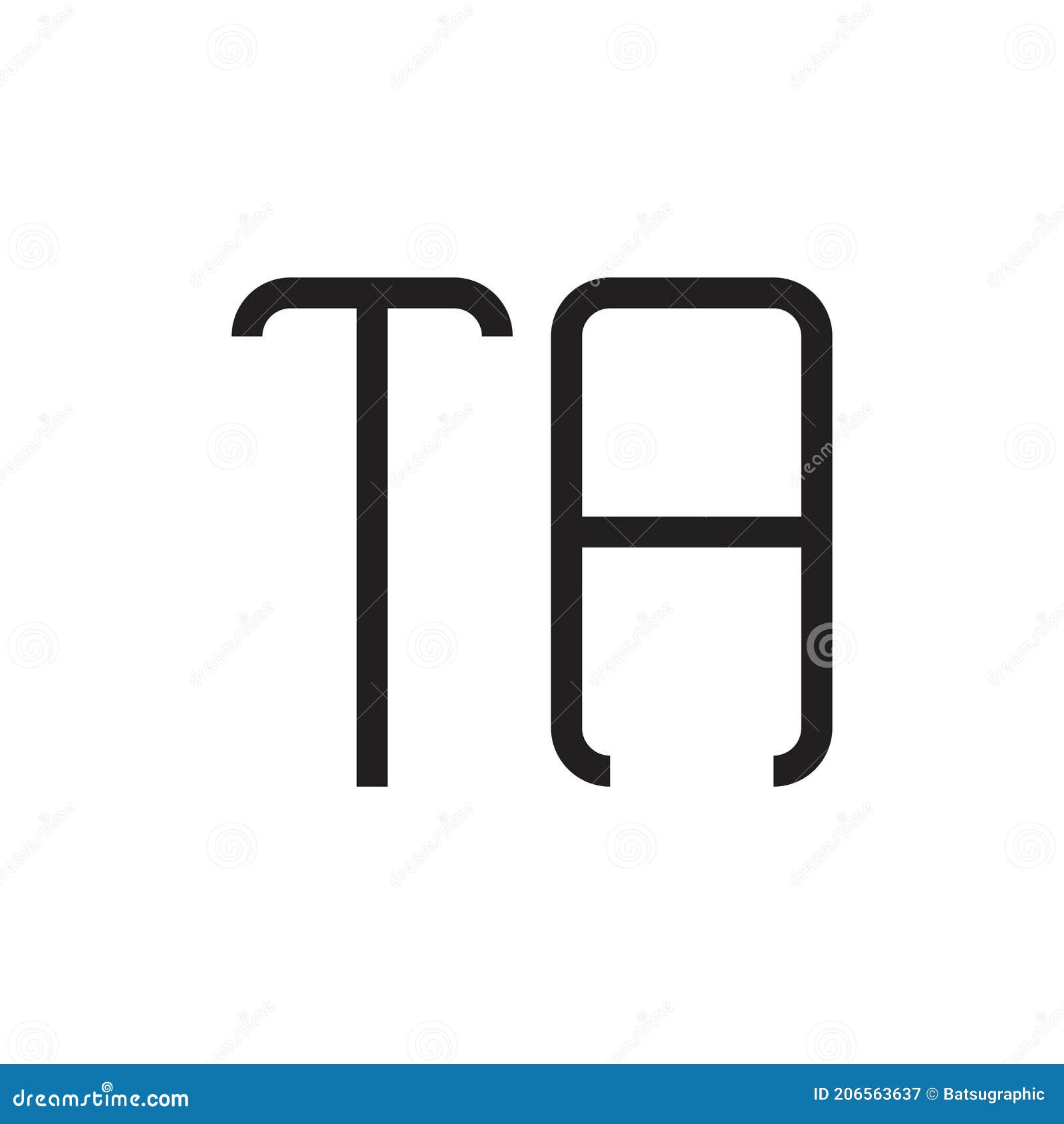 Ta Initial Letter Vector Logo Icon Stock Vector - Illustration of ...