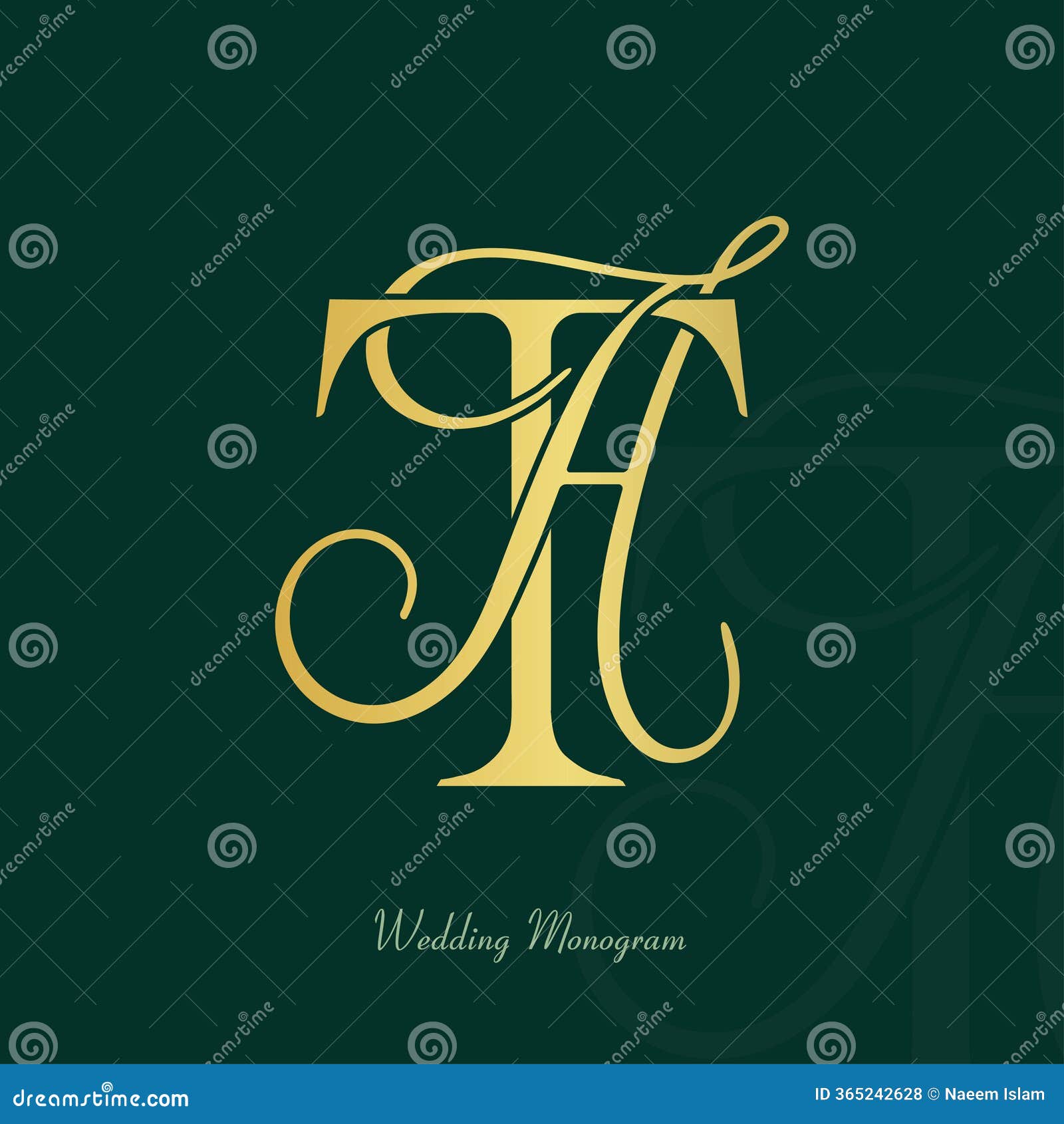 Monogram Design Elements, Graceful Template Cartoon Vector ...