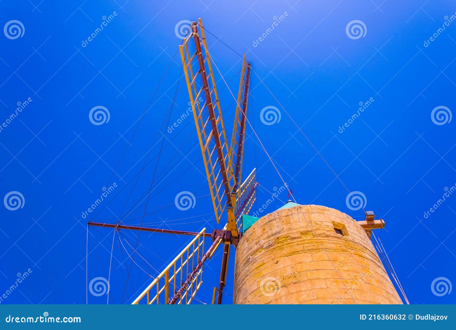 Taï¿½ Kola Windmill at Xaghra, Gozo, Malta Stock Photo - Image of ...