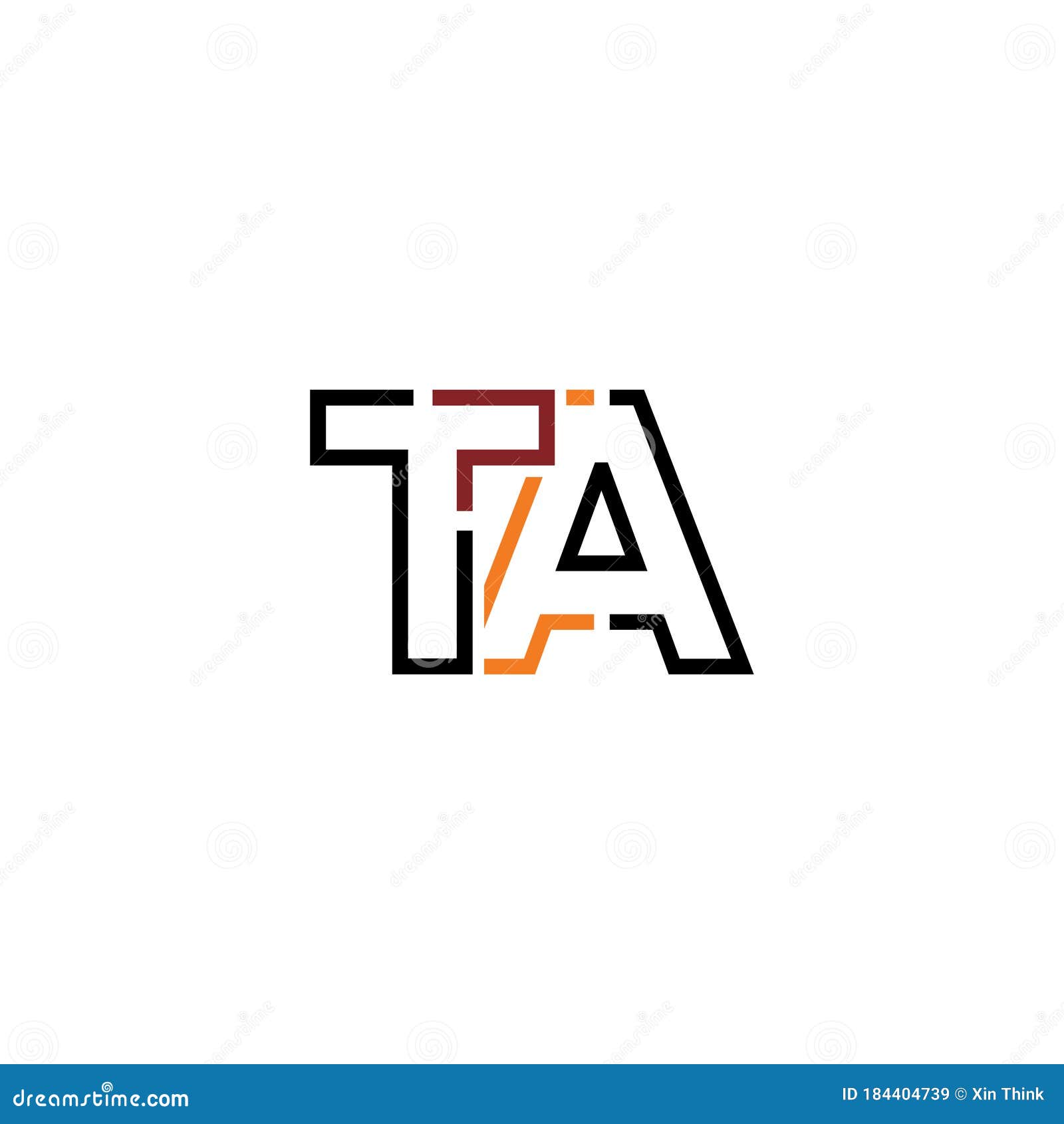 TA Letter Logo Icon Design Template Elements Stock Vector ...