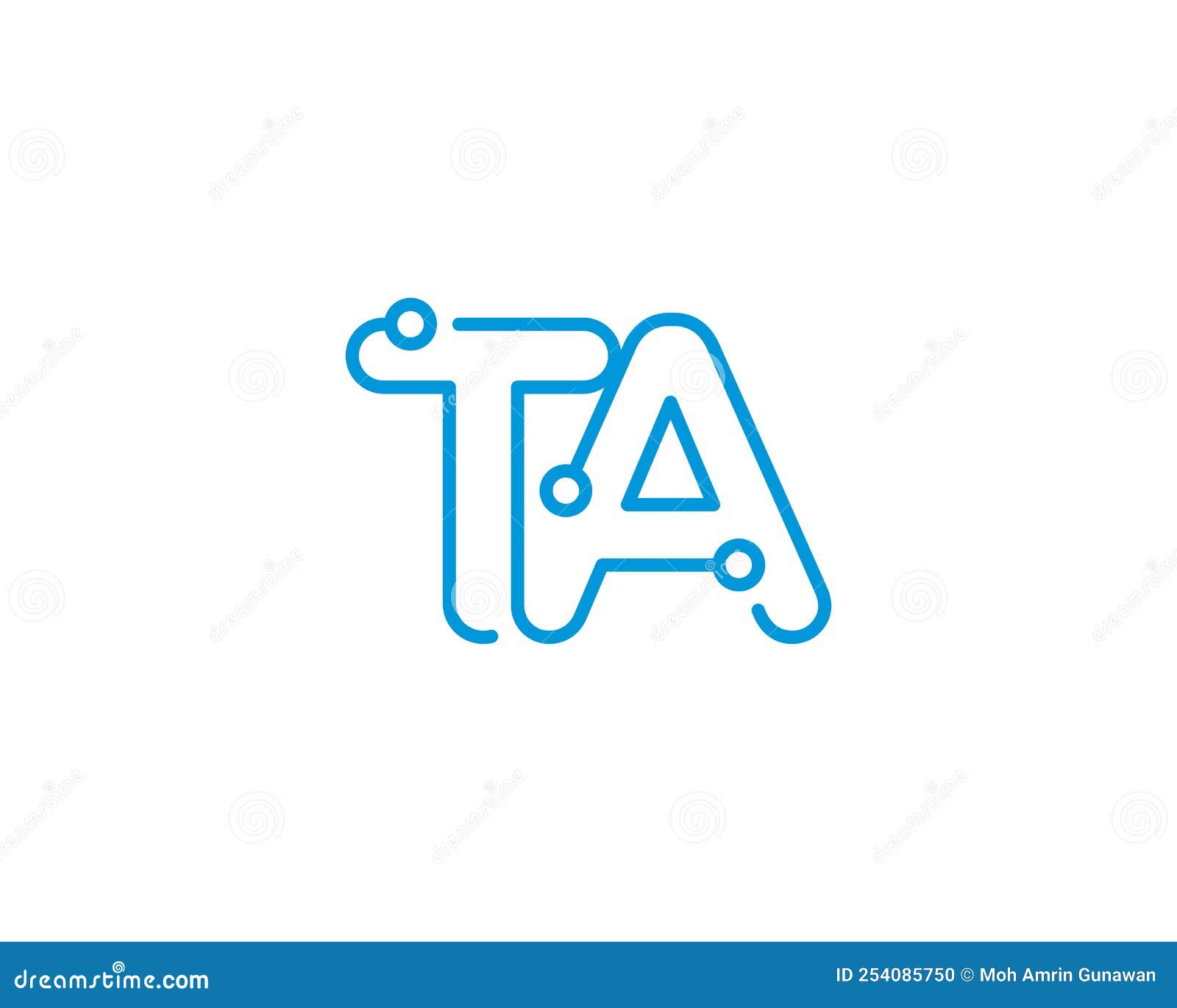 TA Letters Logo Design Vector 001 Stock Vector - Illustration of ...