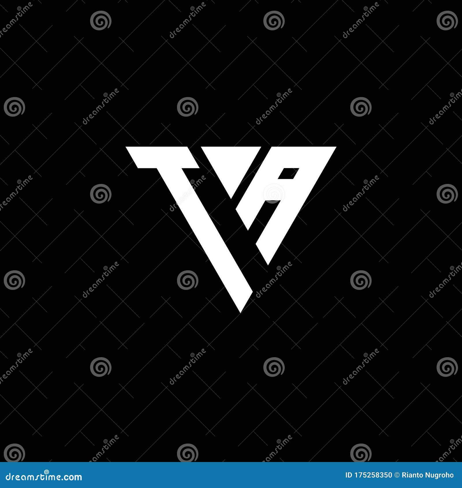 TA Logo Letter Monogram with Triangle Shape Design Template Stock ...