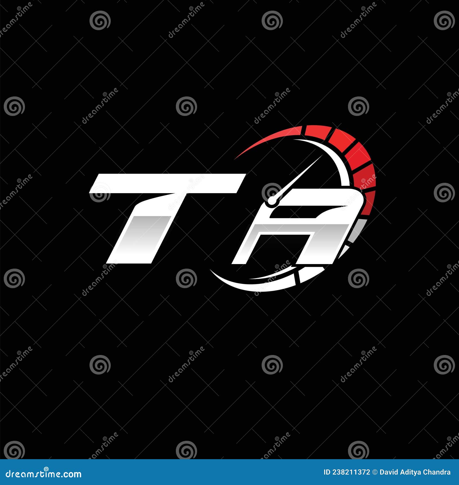 TA Logo Letter Speed Meter Racing Style Stock Vector - Illustration of ...