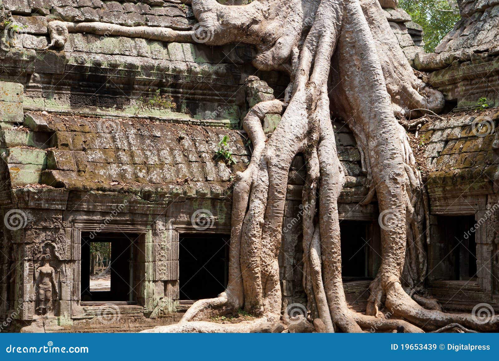 Ta Phrom temple stock image. Image of reap, asia, archeology - 19653439
