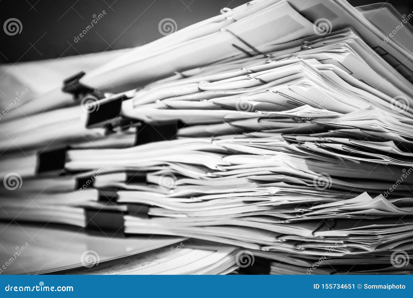 A Piled Up Office Work Papers Stock Image - Image of desk, document ...