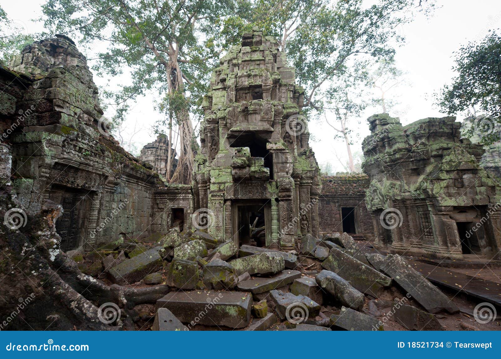 Ta Prohm Ruins stock photo. Image of khmer, travel, religious - 18521734