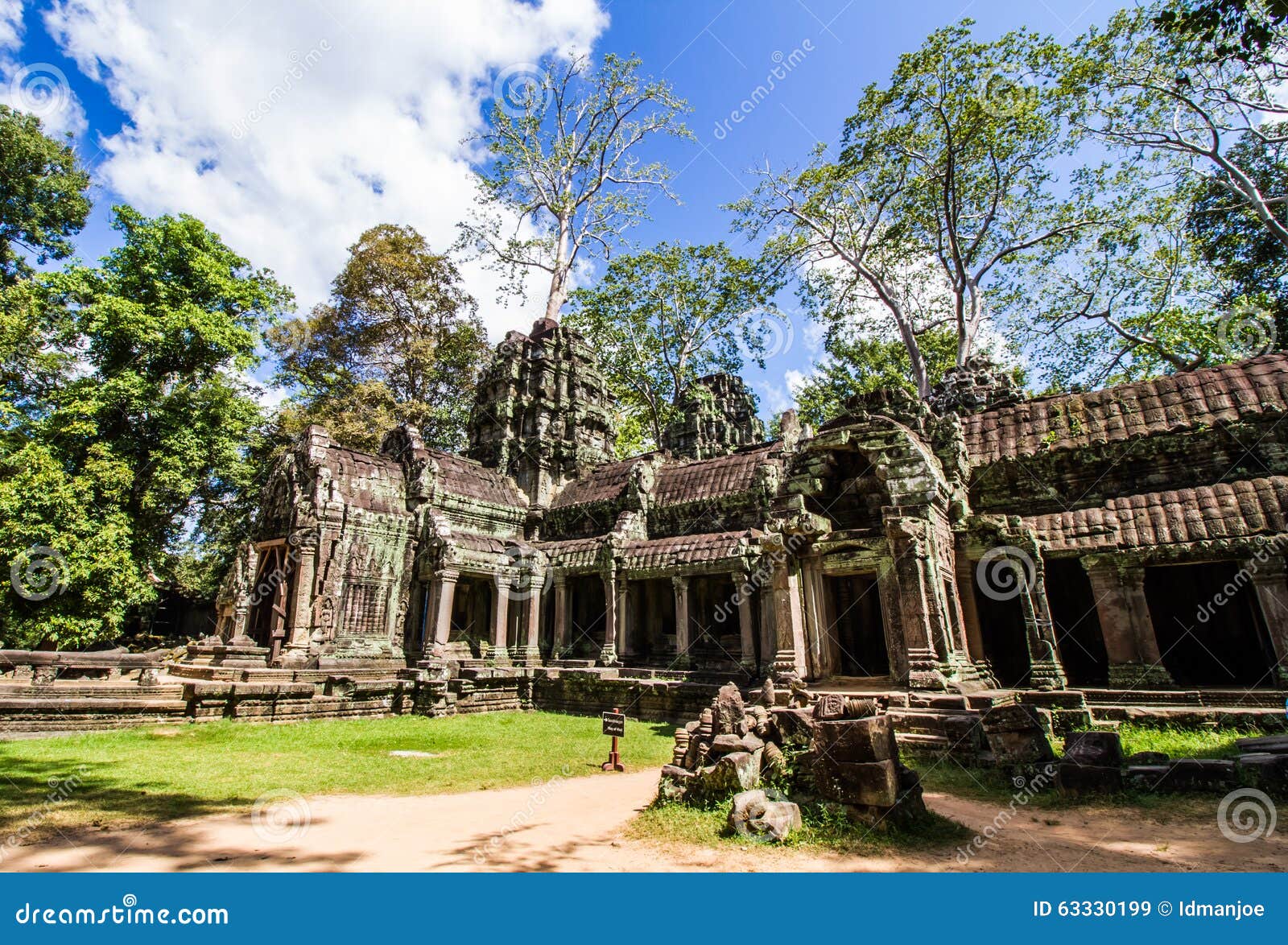 Ta Prohm temple stock image. Image of exterior, decay - 63330199