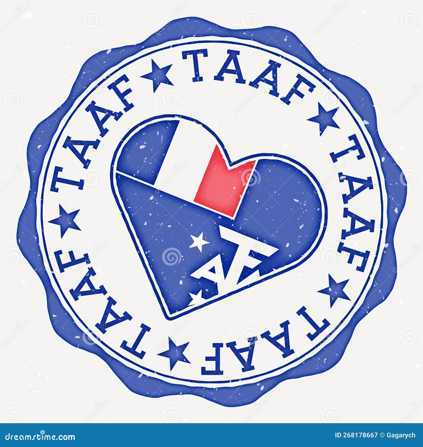 TAAF Logo. Grunge Sunburst Poster With Map Of The. Cartoon Vector ...