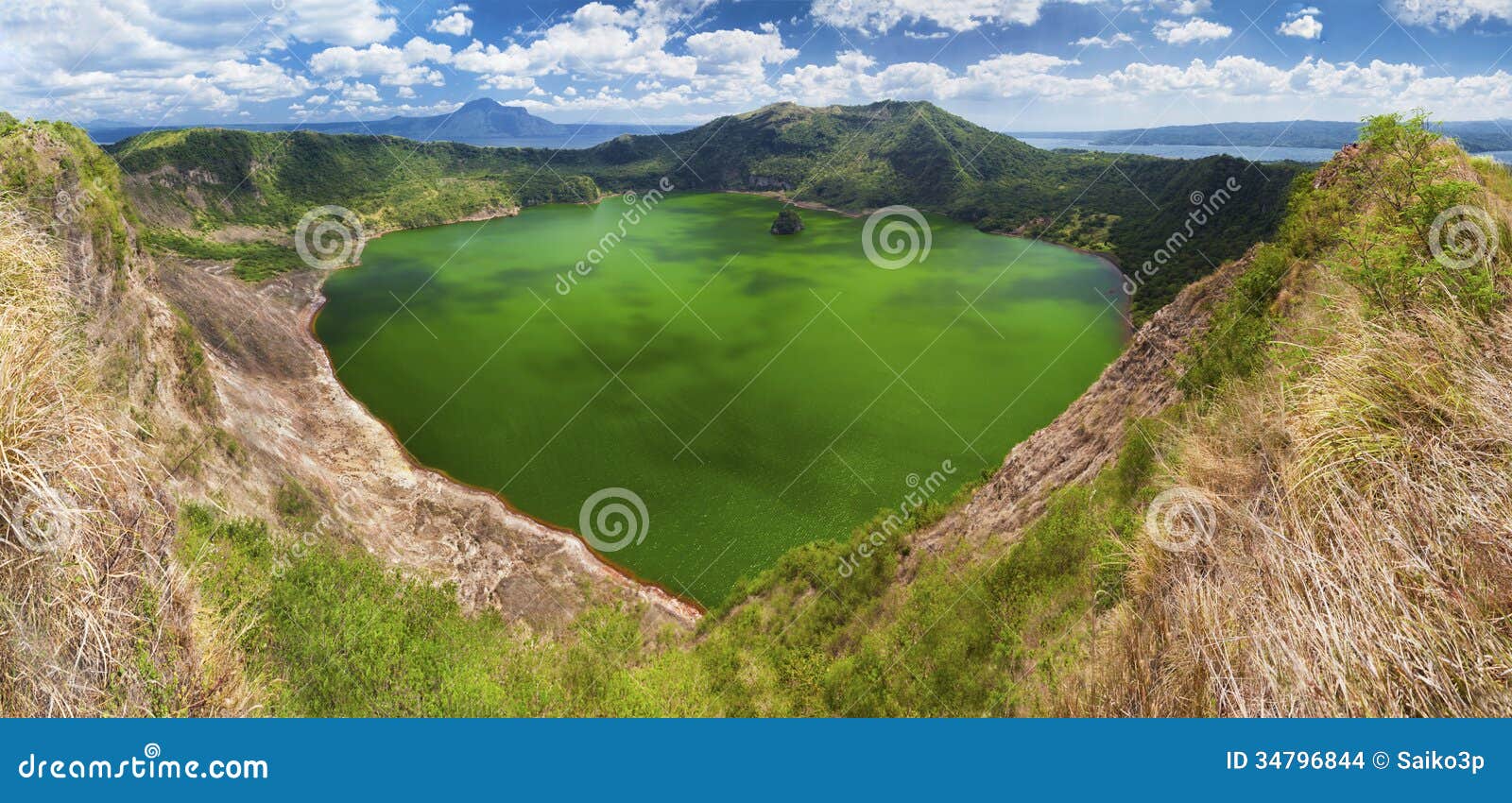 Taal Volcano, Manila, Philippines Stock Photo - Image of island, cloudy ...