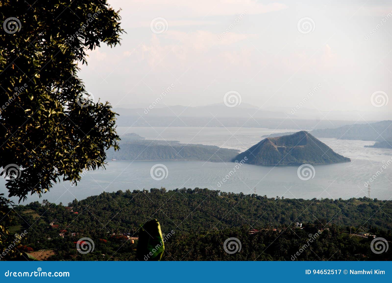 Taal Volcano at the Philippines Stock Image - Image of horizon, tree ...