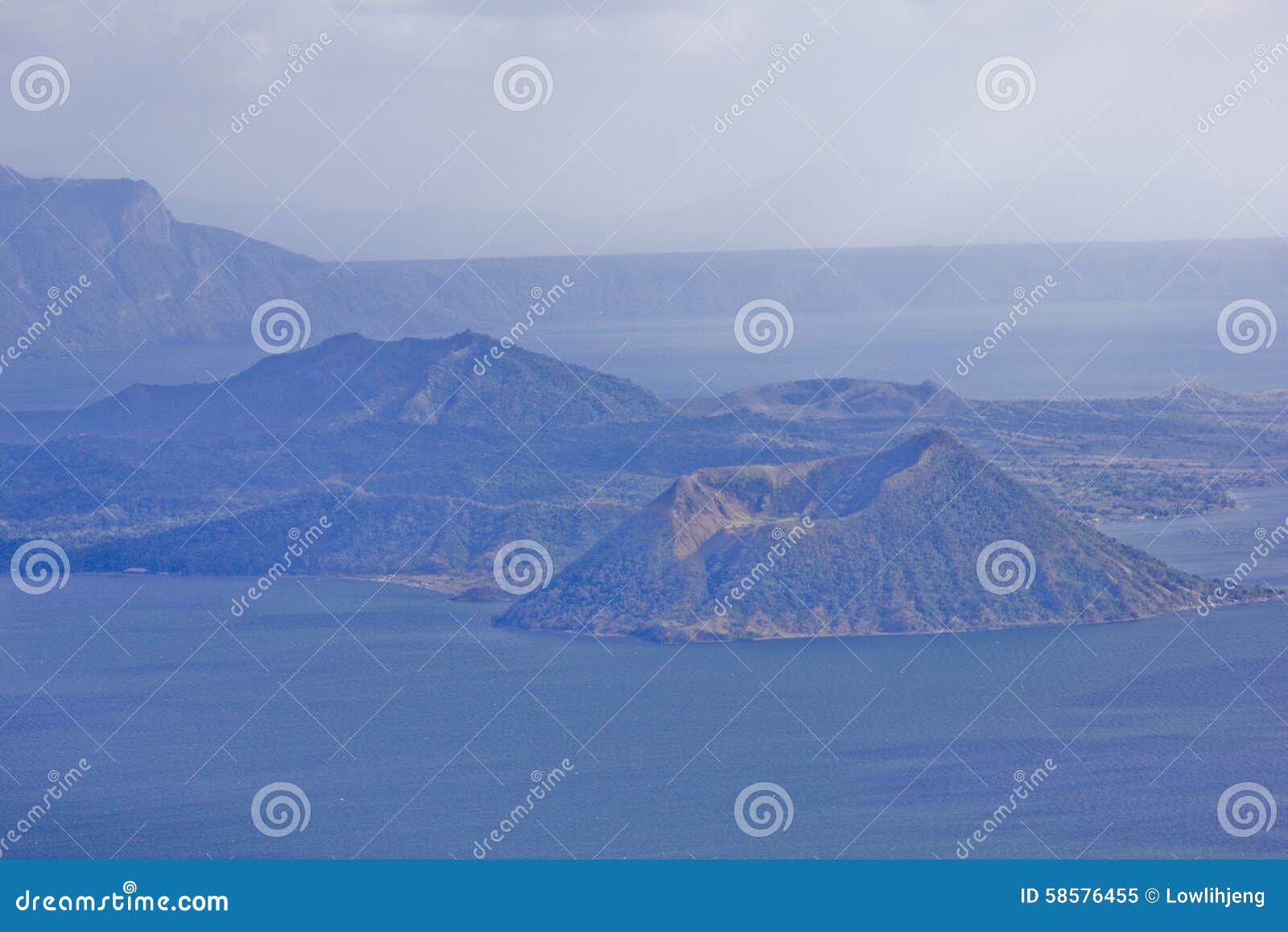Taal Volcano And Lake As Seen From Tagaytay, Late Afternoon. Shot After ...