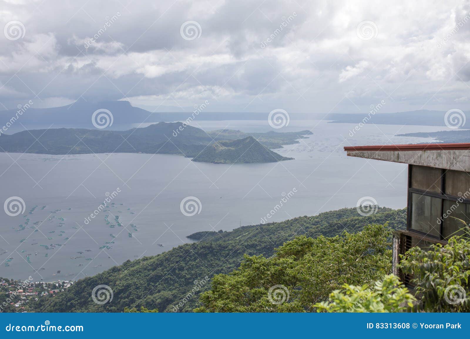 Tagaytay, Philippines - An Unpainted Concrete House With A Parked ...