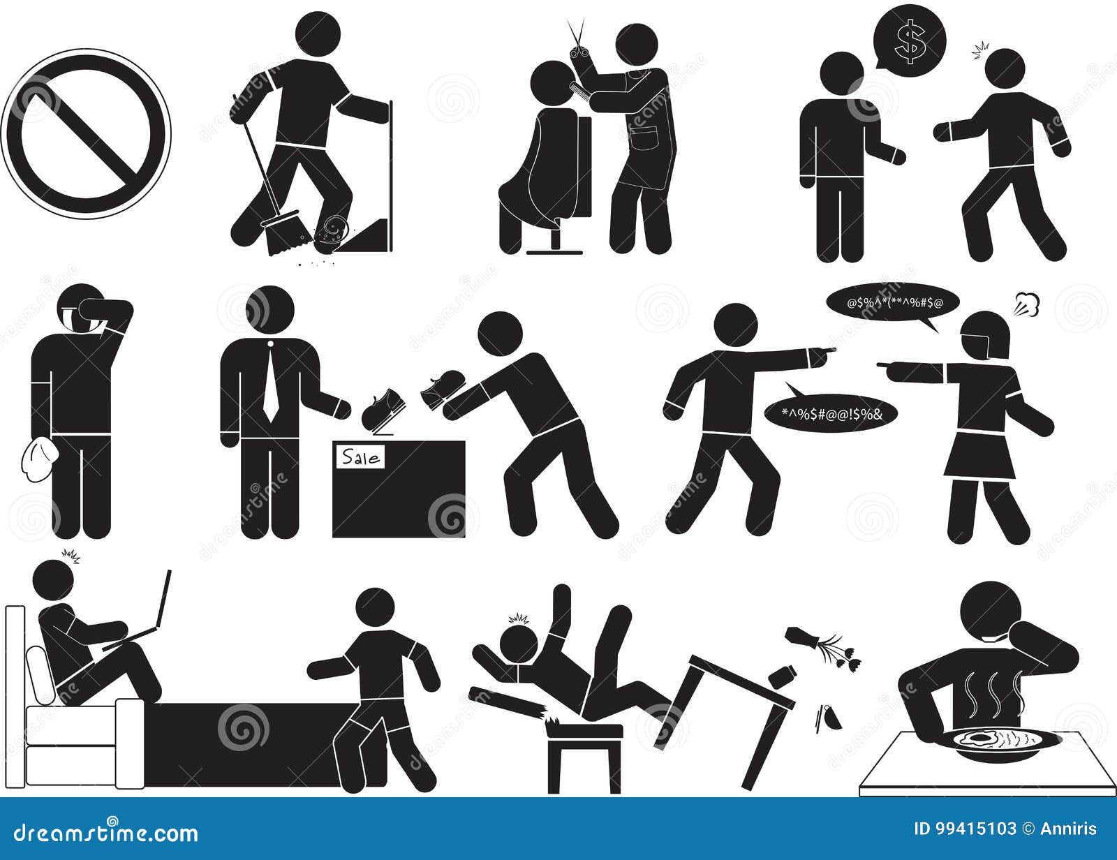 Tabú ilustración del vector. Ilustración de pelea, prohibido - 99415103