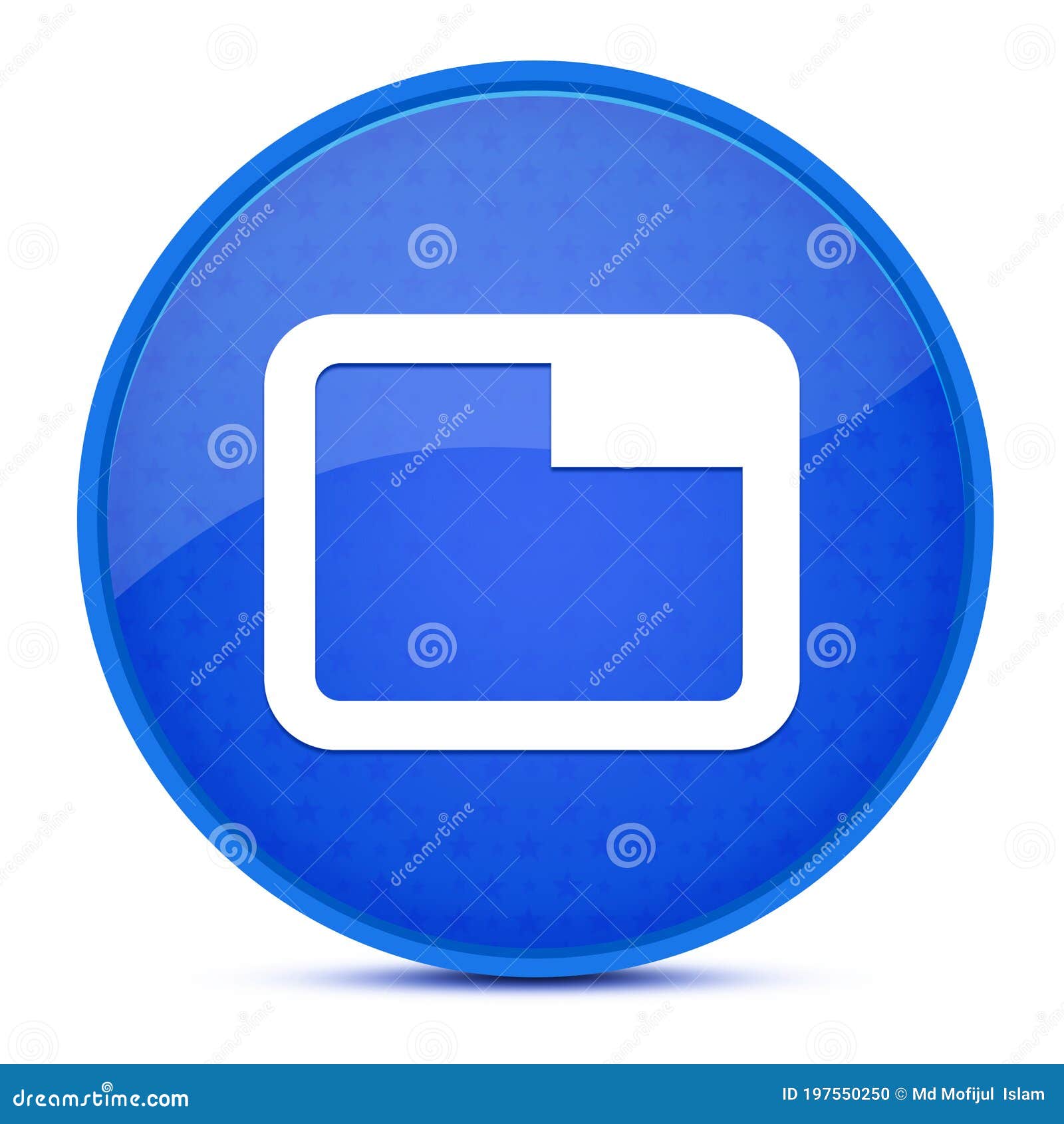 Tab Aesthetic Glossy Blue Round Button Abstract Stock Illustration ...