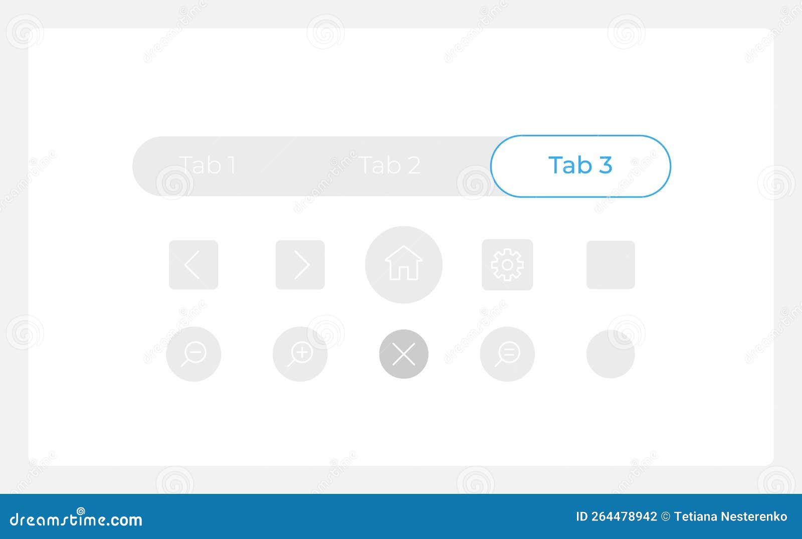 Tab Bar And Control System Ui Elements Kit Stock Vector Illustration 6083