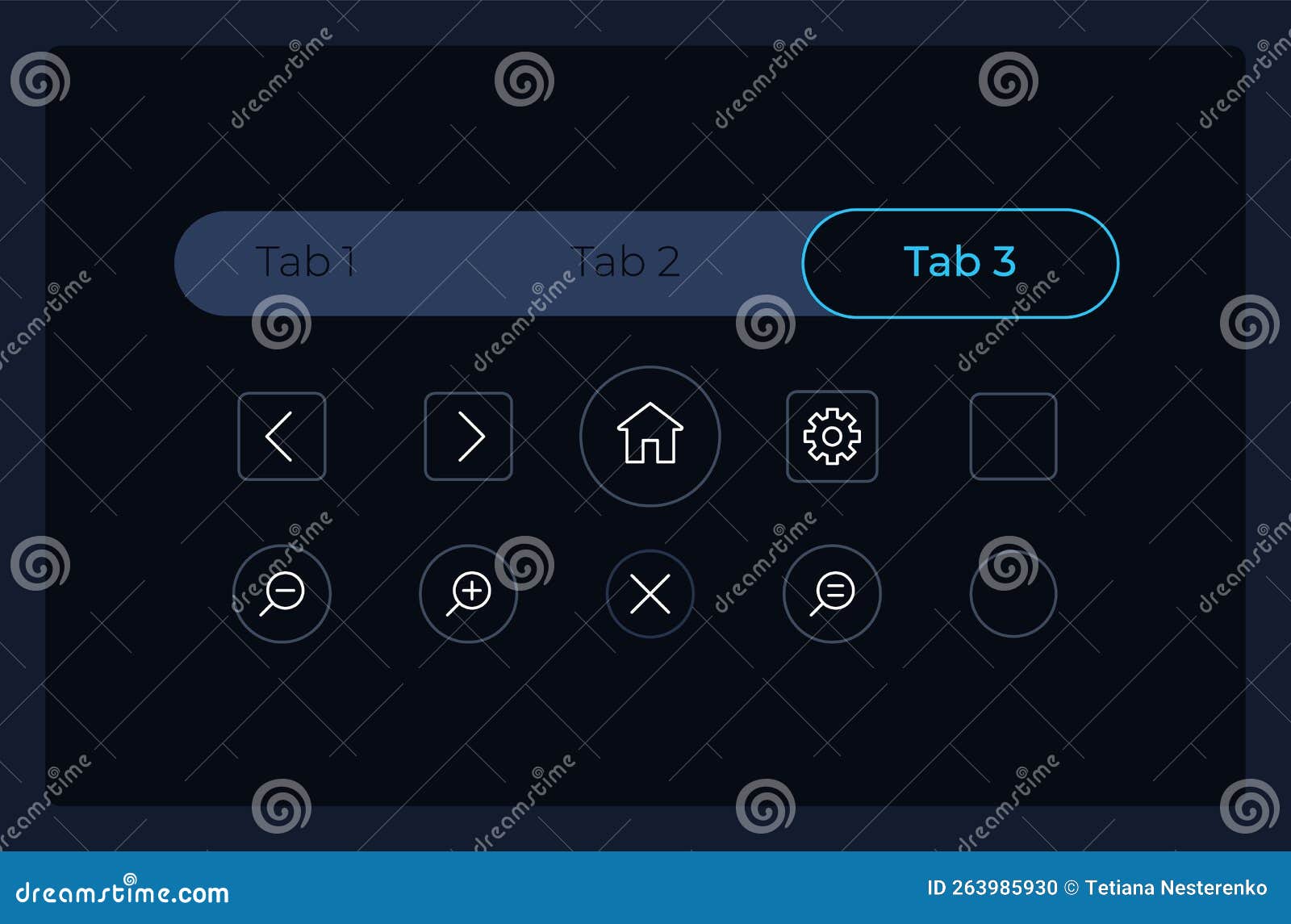 Tab Bar and Control System UI Elements Kit Stock Vector - Illustration ... Tab Bar and Control System UI Elements Kit Stock Vector - Illustration ...