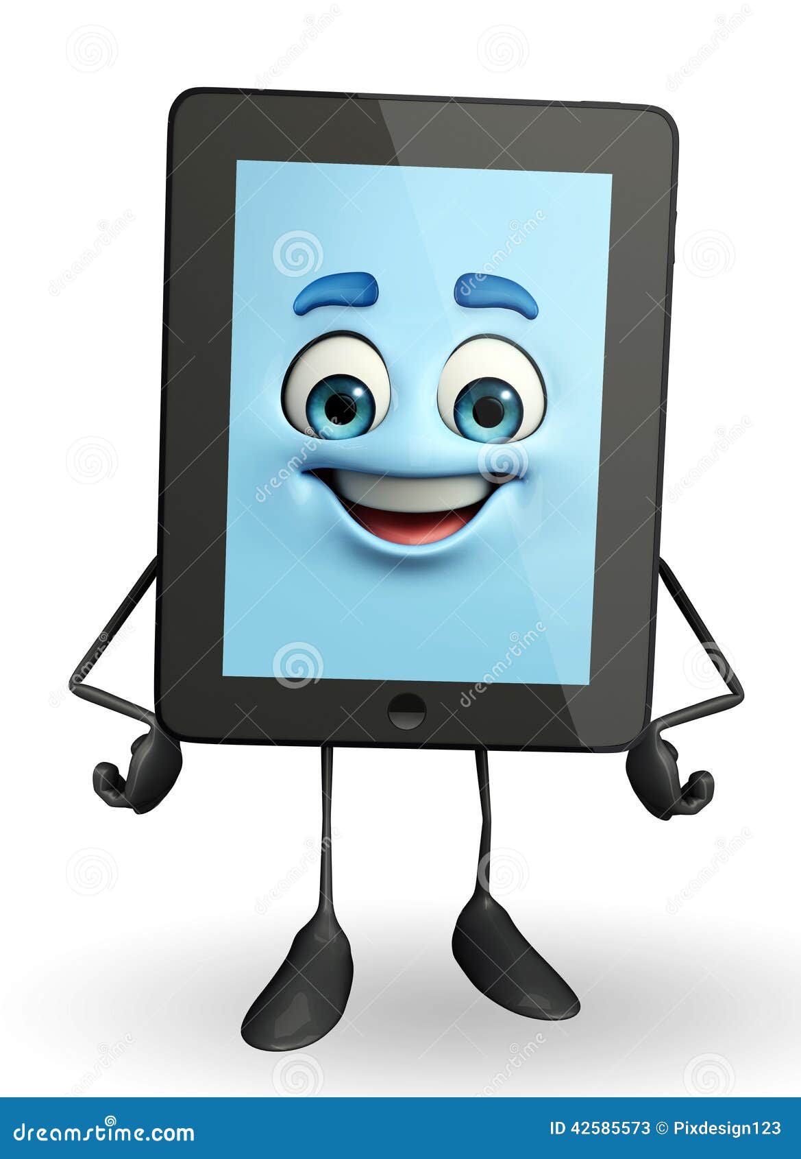 Tab Character With Is Standing Stock Illustration - Illustration of ...